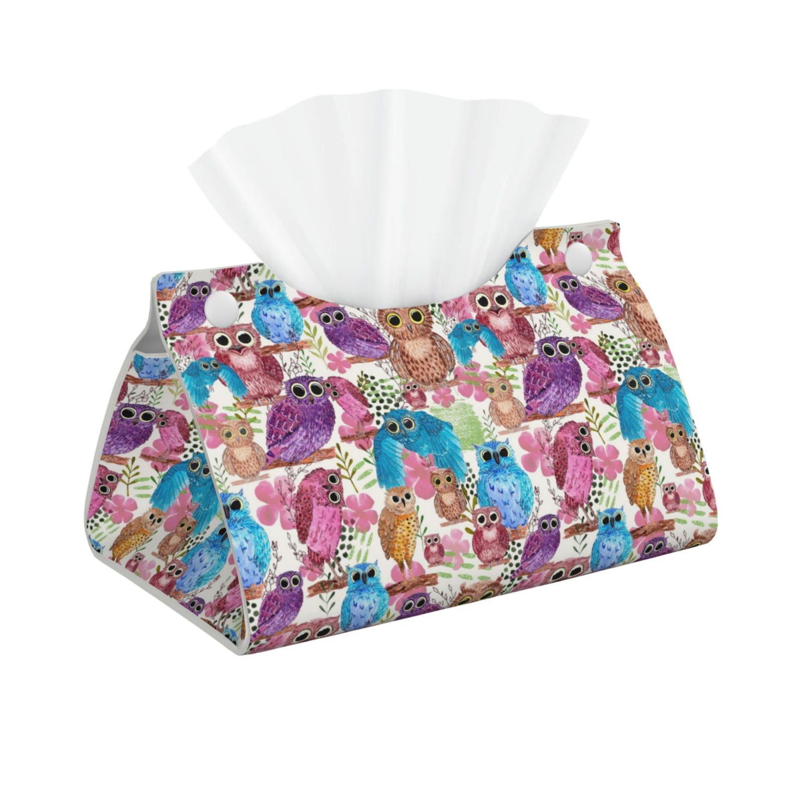 Honeii Watercolor Owl for Tissue Box Cover/Holder - Covers Rectangular ...