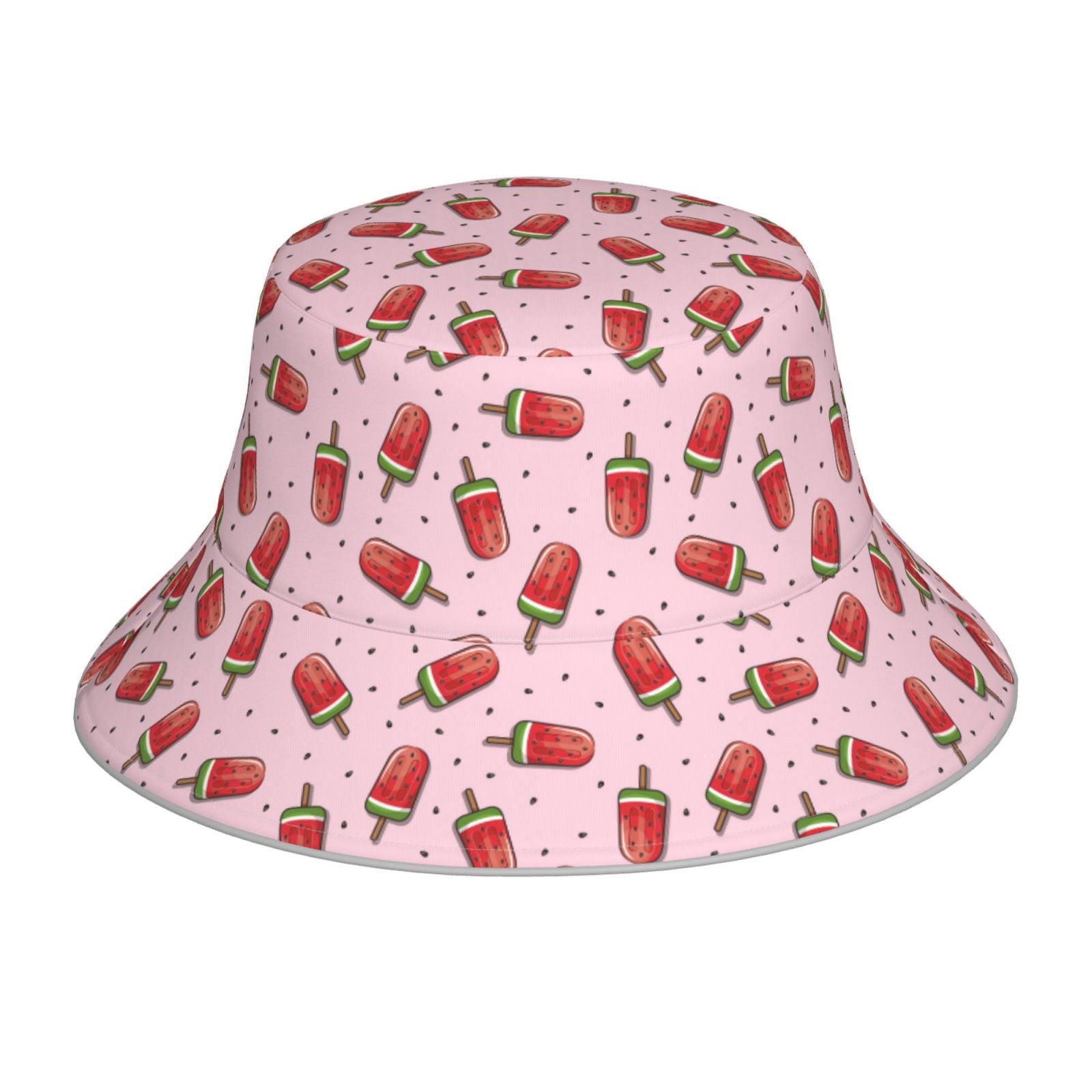 Honeii Watermelon Ice Cream for Unisex Bucket Hat Waterproof Rain Hat ...