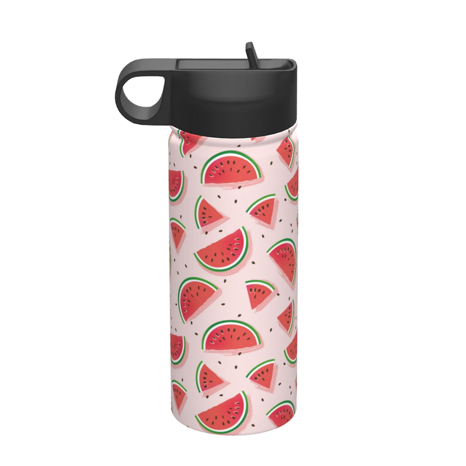 Honeii Watermelon Print 18 oz Insulated Water Bottle with Straw Lid ...