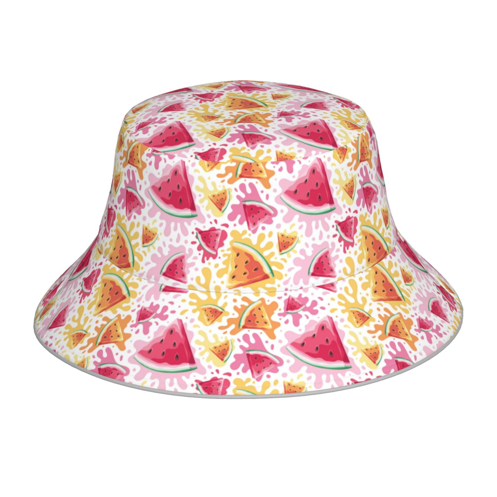 Honeii Watermelon for Unisex Bucket Hat Waterproof Rain Hat Reversible ...