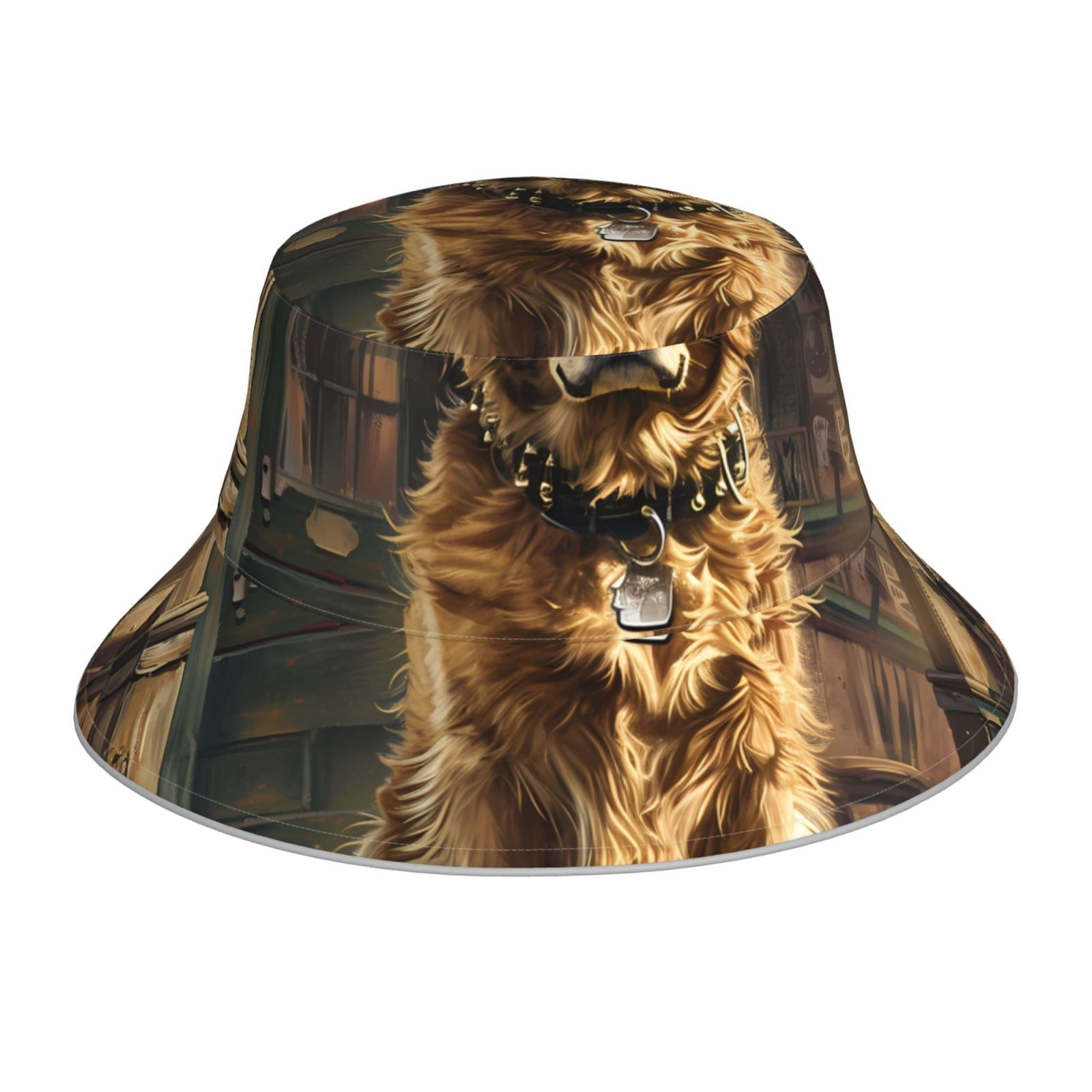 Honeii Western Cowboy Golden Retriever for Unisex Bucket Hat Waterproof ...