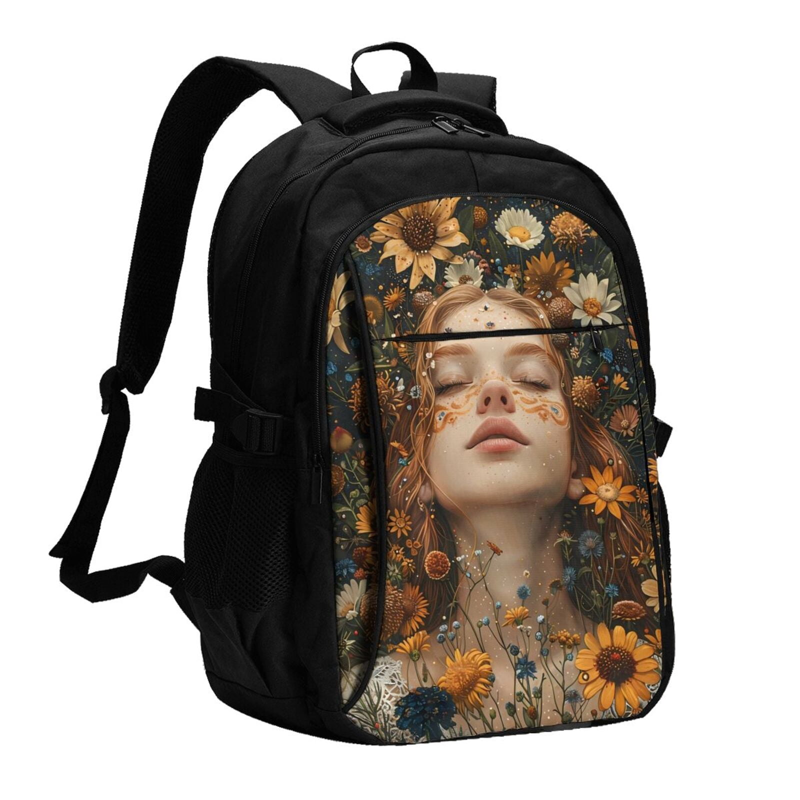 Honeii Whimsical Flower Crown Maiden for Travel Laptop Backpack ...