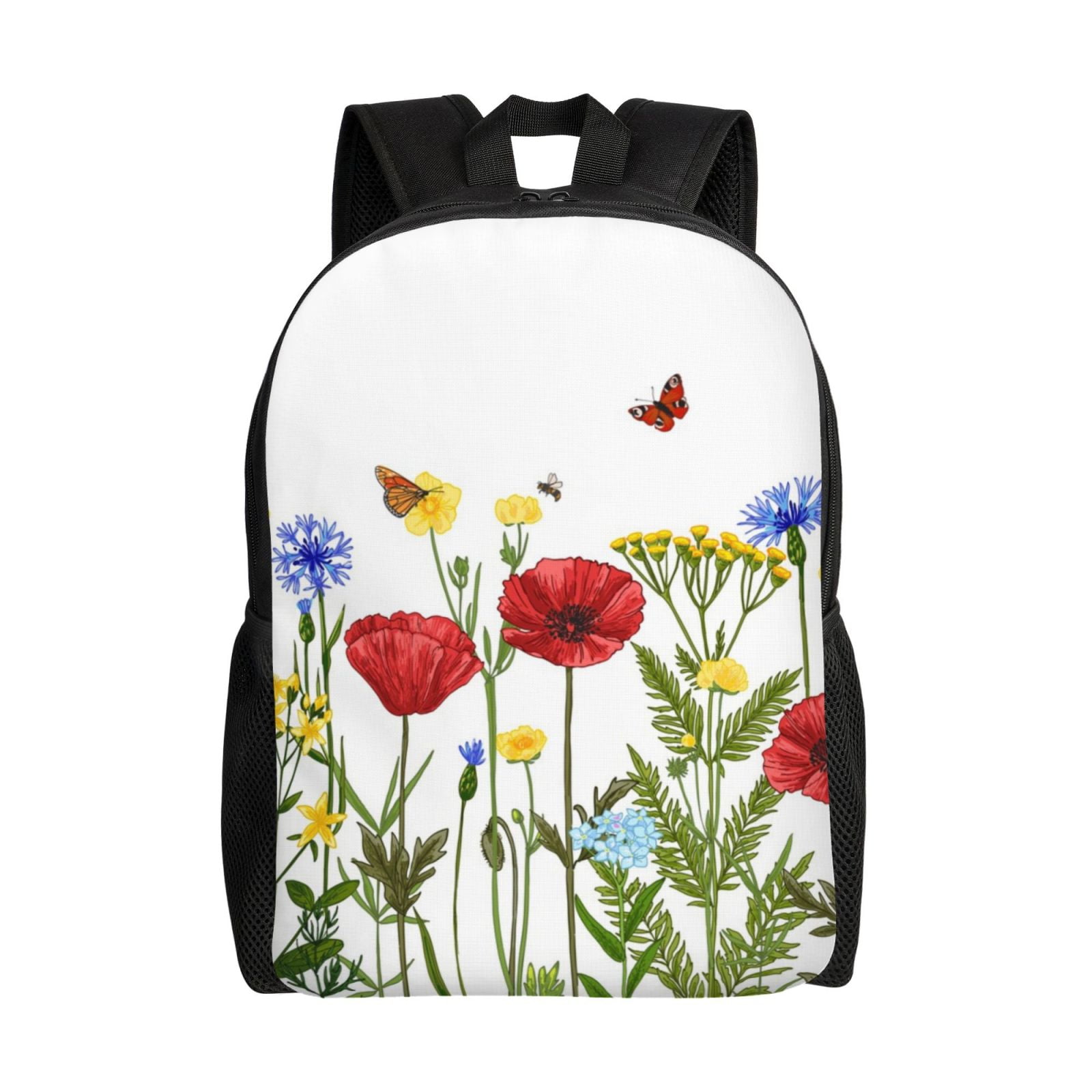 Honeii Wild Herbs Print Laptop Backpack for Work, College, Travel ...