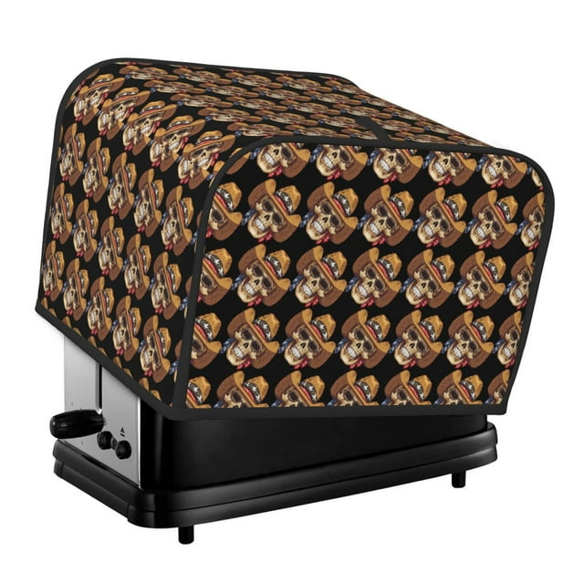 Honeii Wild West Cowboy Skull Print 4 slice Toaster Cover, Two Slice ...
