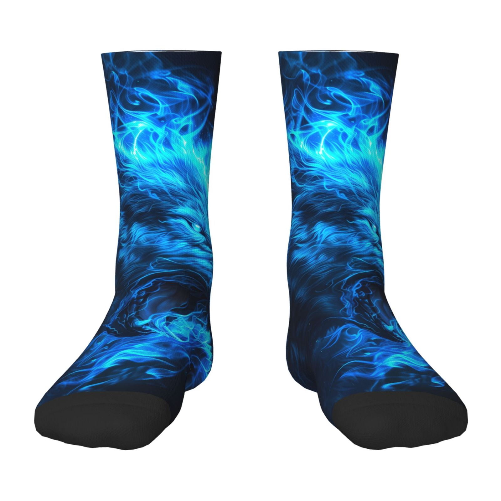 Honeii Wolf Print Children's Colorful Socks,Unisex Kids and Toddlers' Cushioned Sock,Kids ...