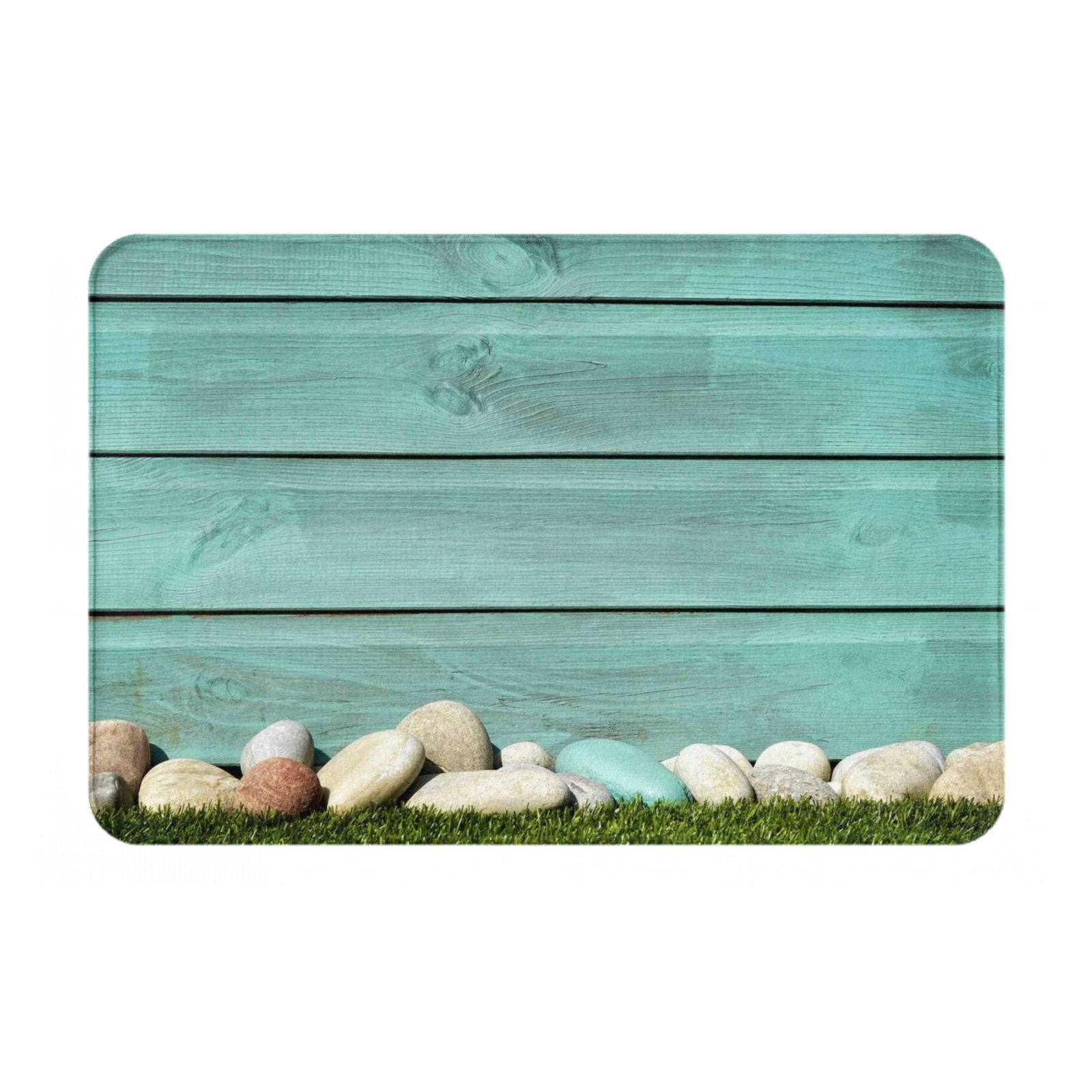 Honeii Wood Grain patten Door Mat, Absorbent Muddy Dirt Resist Welcome ...