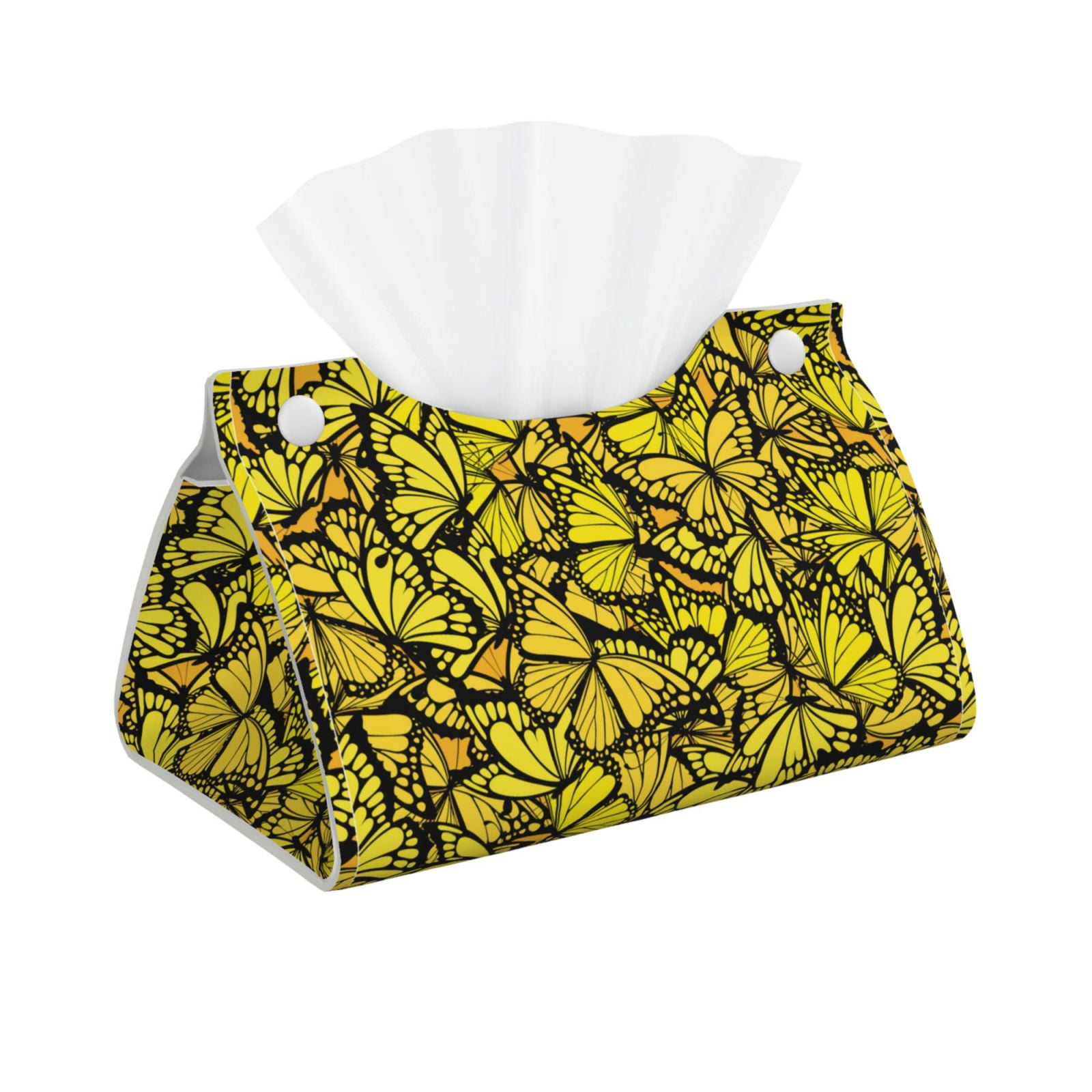 Honeii Yellow Butterflies for Tissue Box Cover/Holder - Covers ...