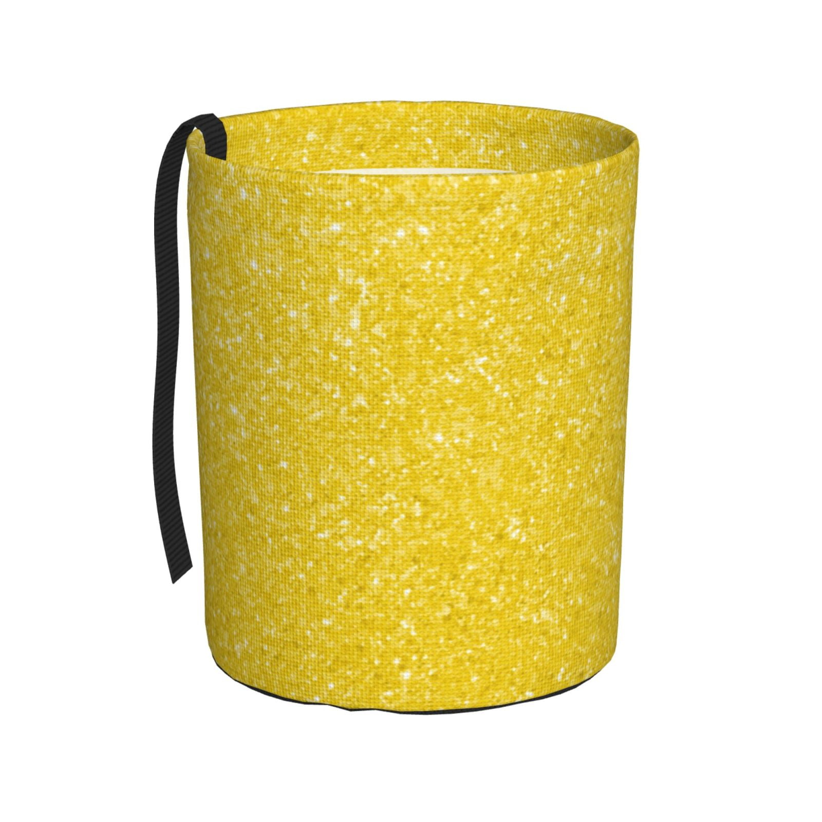 Honeii Yellow Glitter Print Waterproof Car Trash Can,Waterproof ...