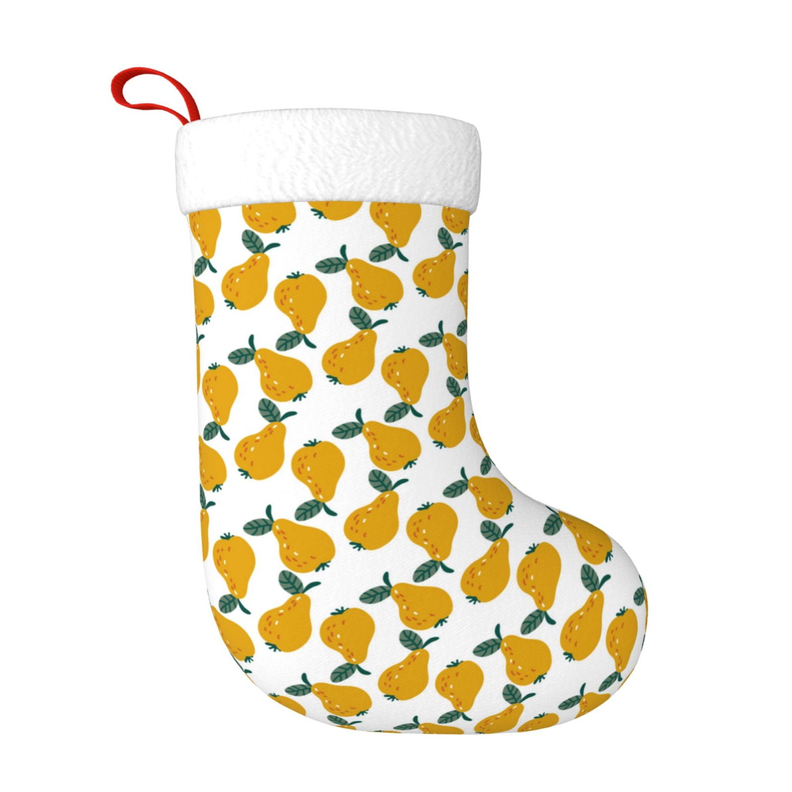 Honeii Yellow Pears for Christmas Stocking,Large Xmas Stocking,Holiday ...