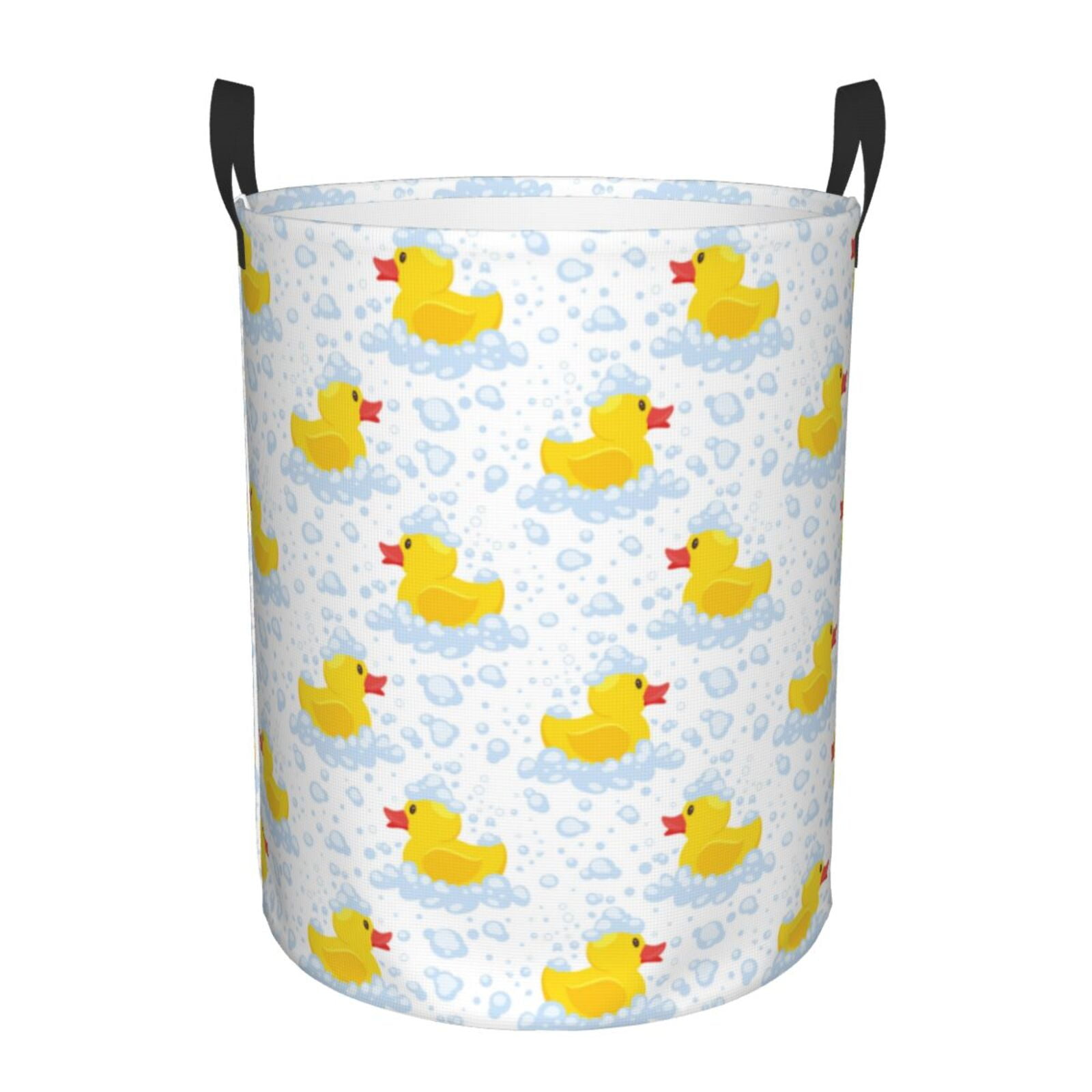Honeii Yellow Rubber Duck Print Laundry Hamper Basket,Baby Nursery ...