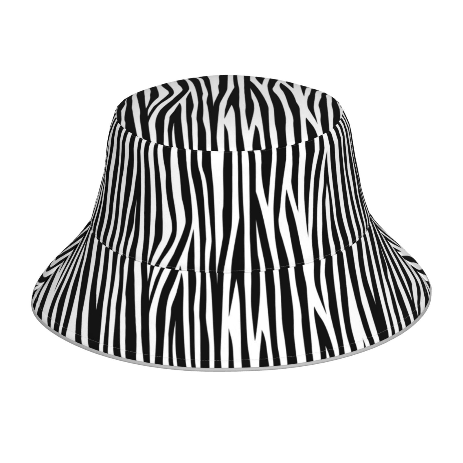 Honeii Zebra Skin for Unisex Bucket Hat Waterproof Rain Hat Reversible ...