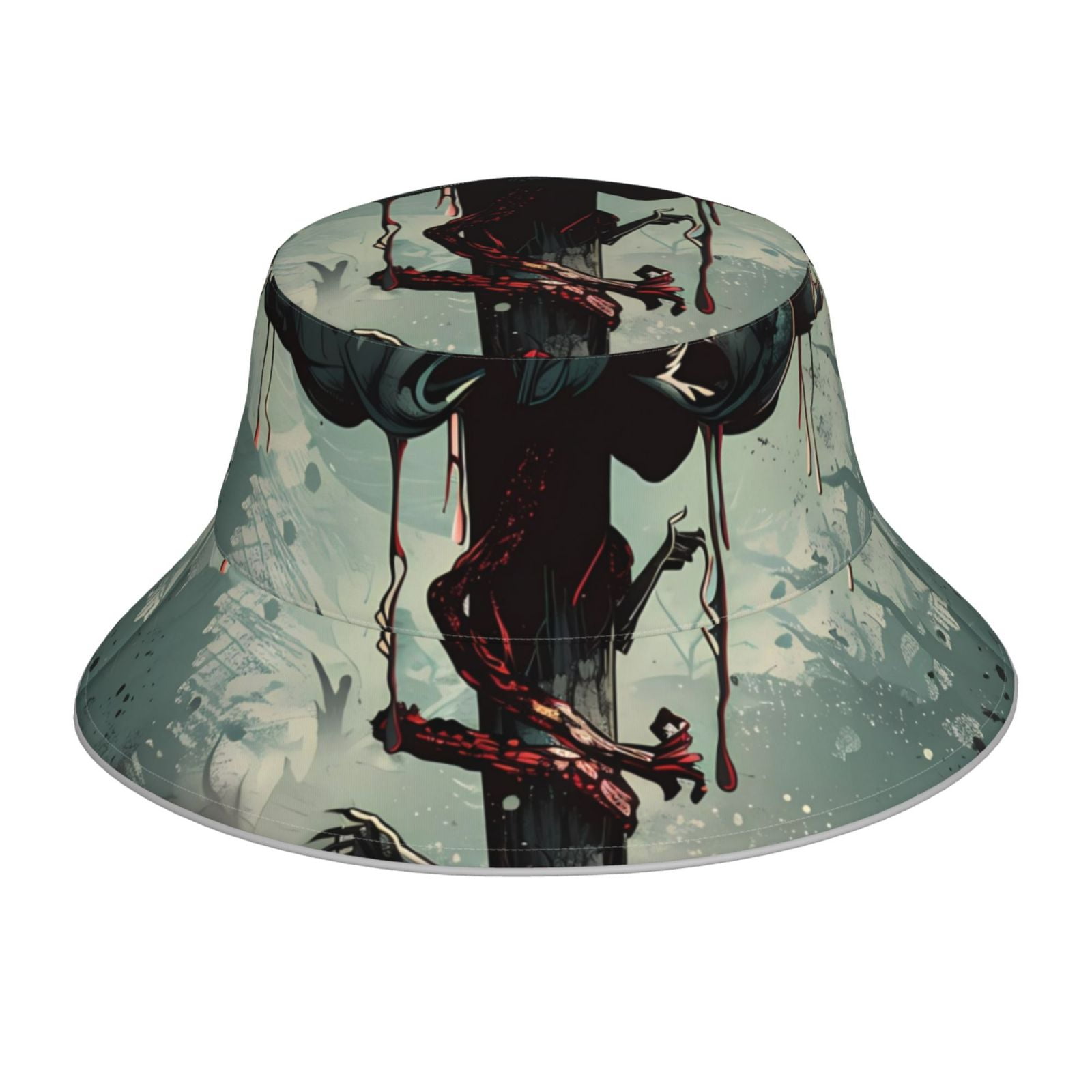 Honeii Zombie Flower Apocalypse for Unisex Bucket Hat Waterproof Rain ...
