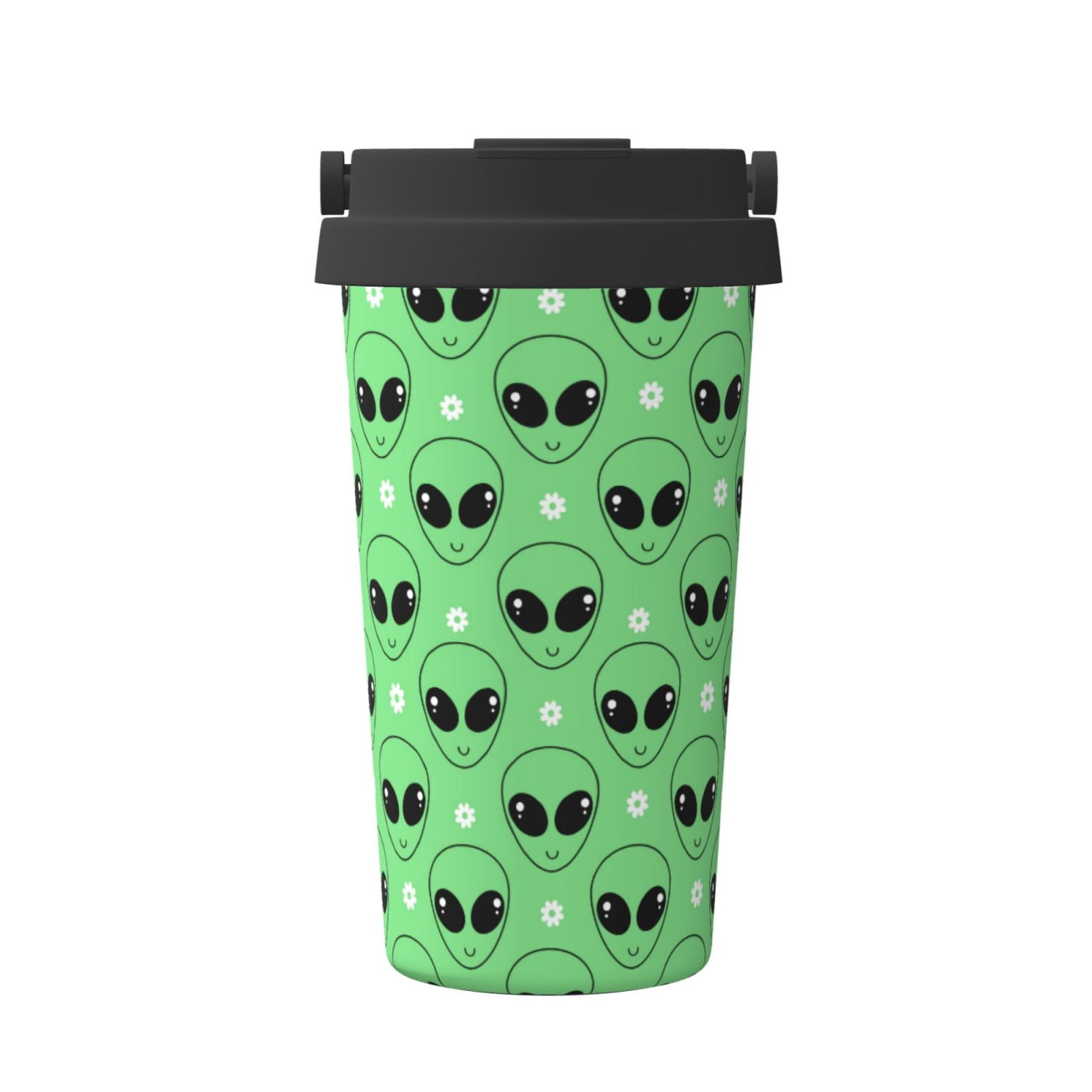 Honeii alien cartoons Print Travel Coffee Mug Insulated Coffee Cup with ...