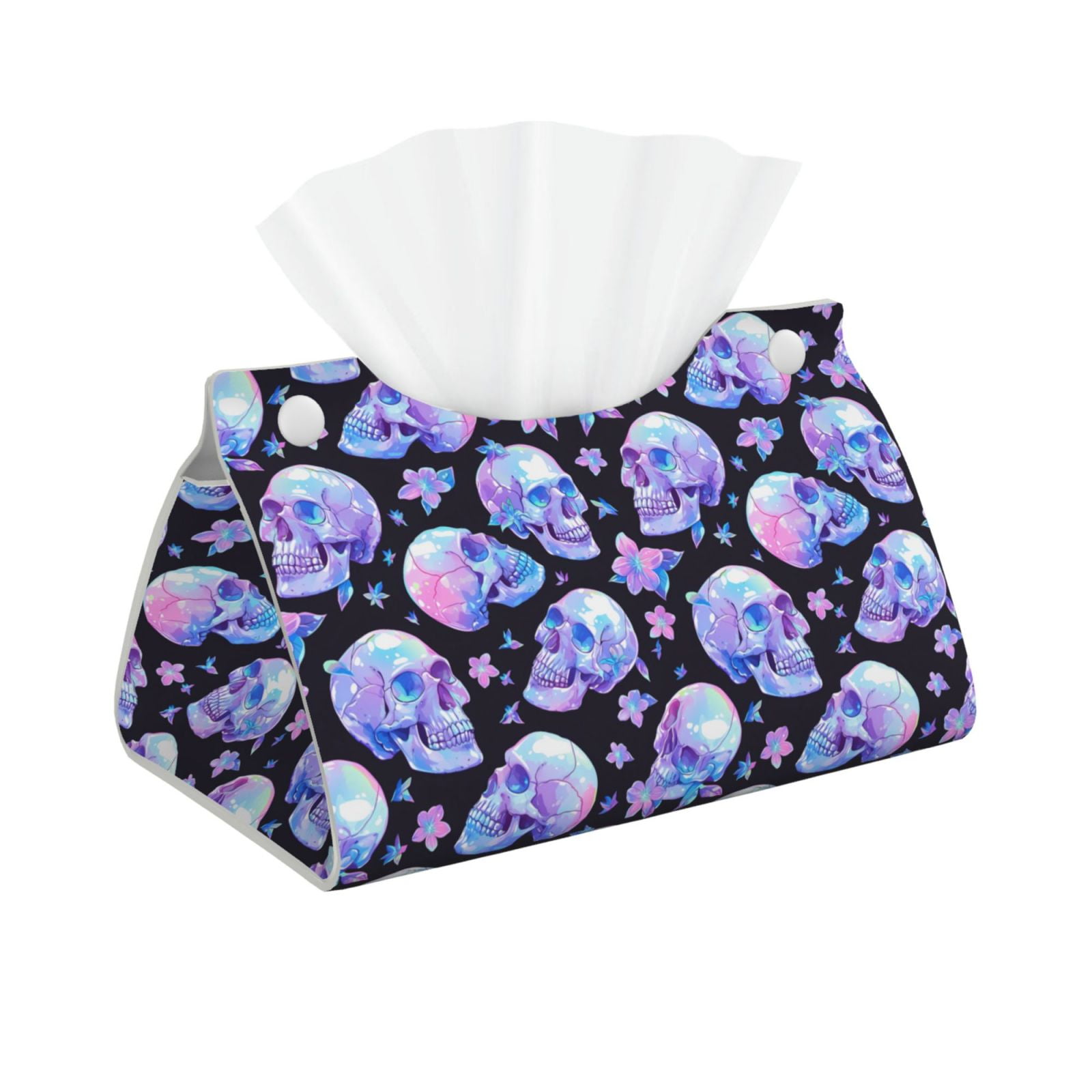 Honeii blue Skull flower for Tissue Box Cover/Holder - Covers ...