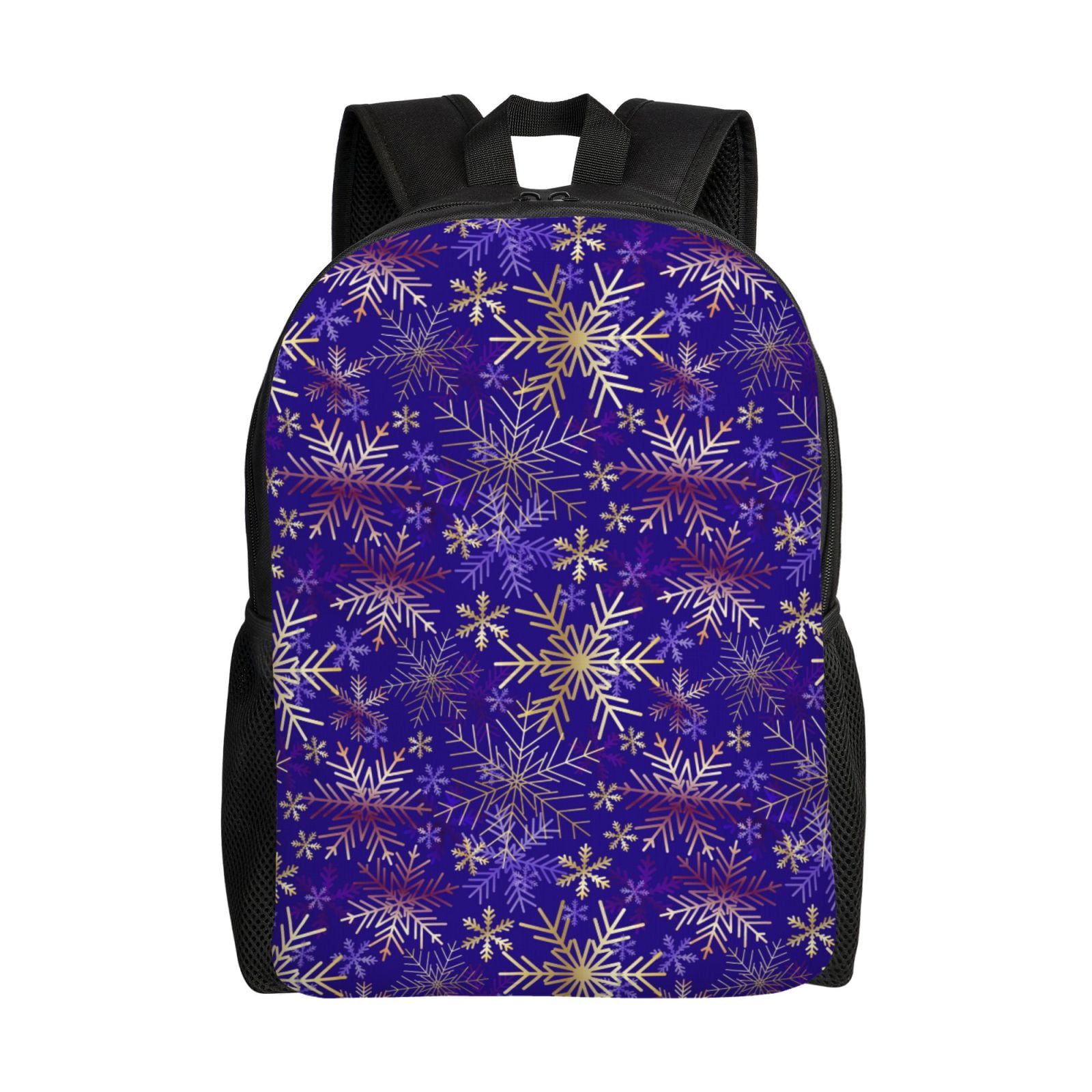 Honeii blue purple Snowflake Print Laptop Backpack for Work, College ...