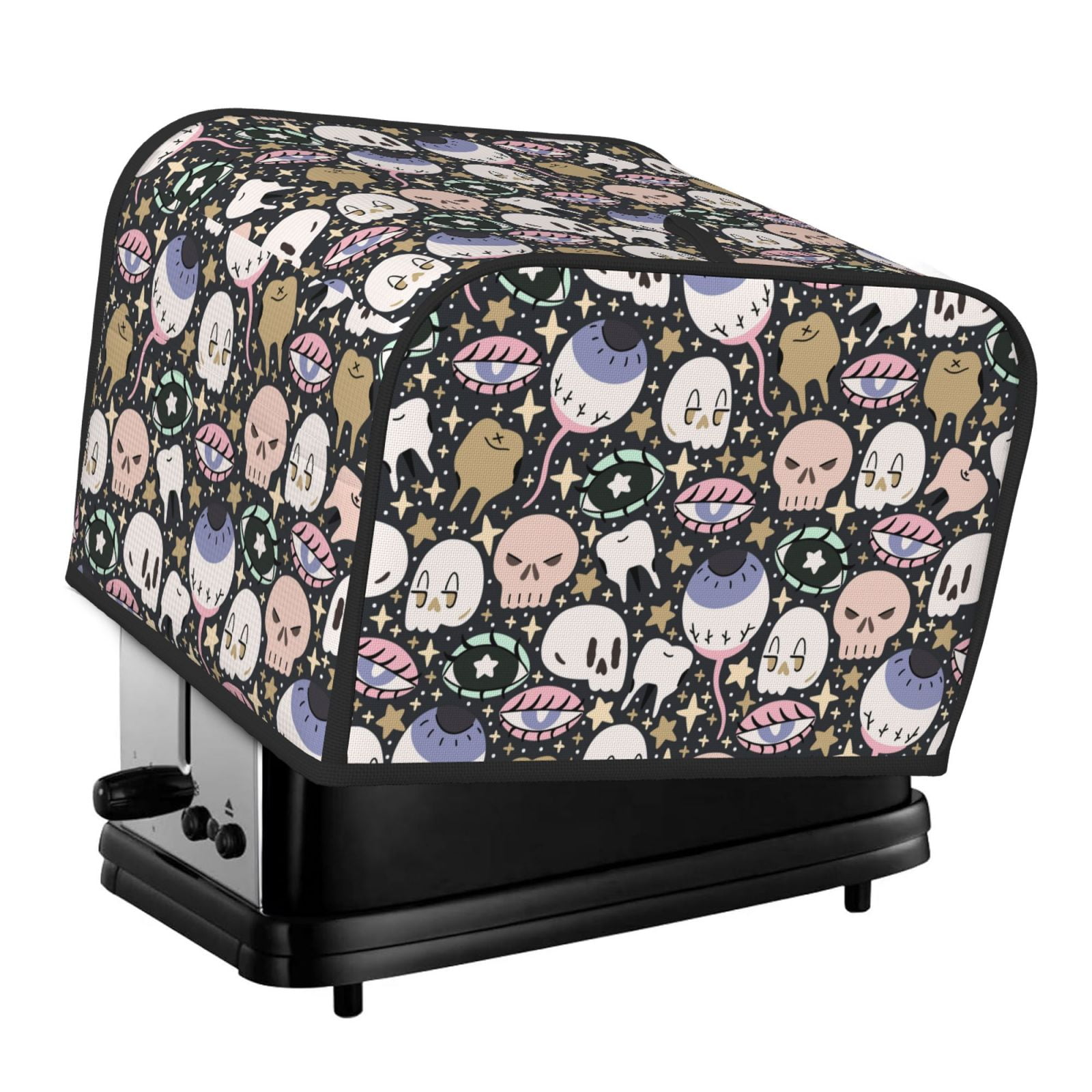 Honeii cartoon cute Skull star Print 4 slice Toaster Cover, Two Slice ...