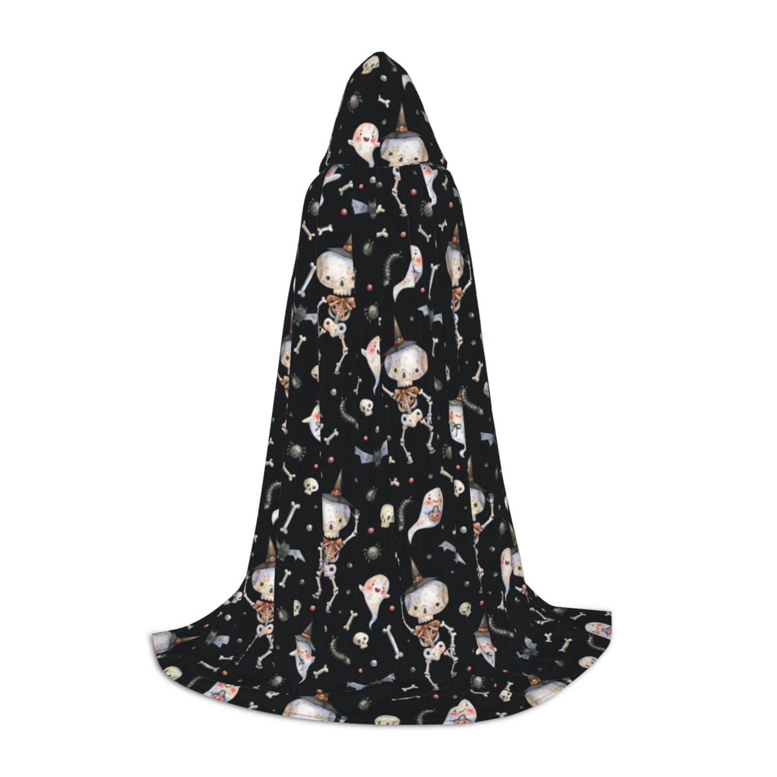 Honeii cute Skull bone Print Poncho Cape, Cloak Coat, Snuggly Hooded ...