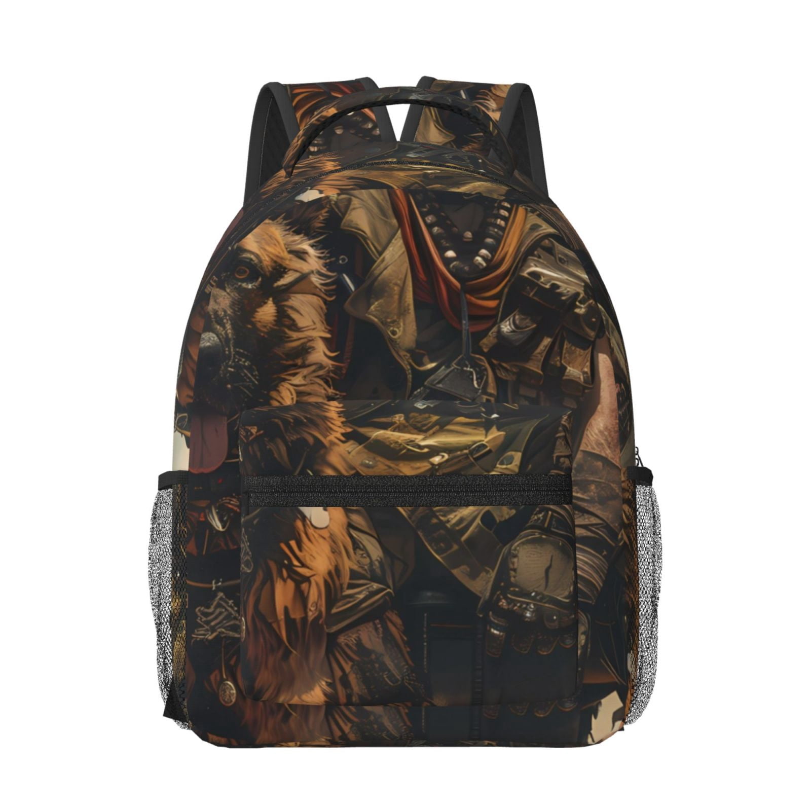 Honeii desert Man Shepherd Dog Print Backpack for School,15.6 inch ...