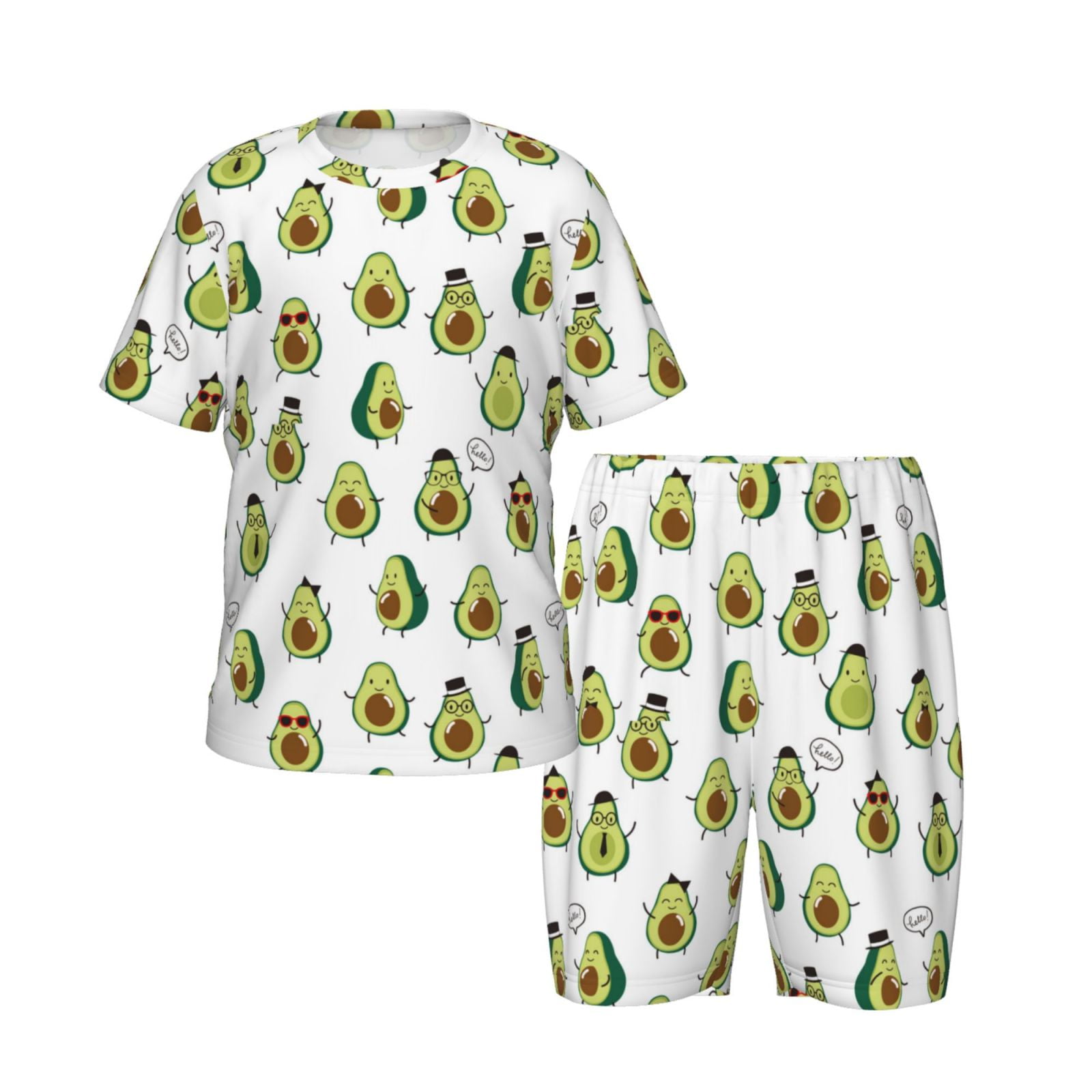 Honeii's Avocado Friends Print Short-Sleeved Summer Pajama Set, a ...