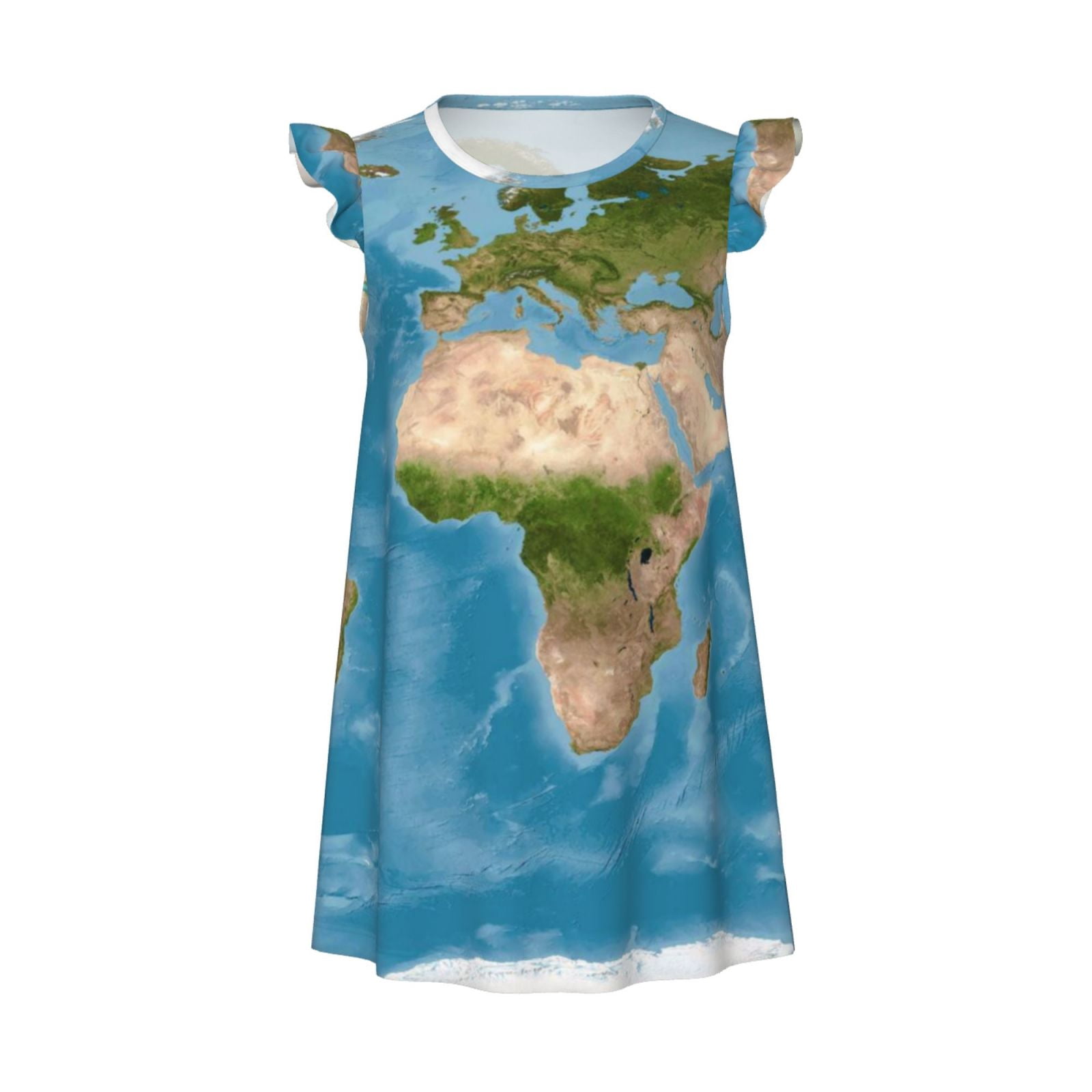 Honeii's elegant Earth View World Map nightgowns - princess-inspired ...