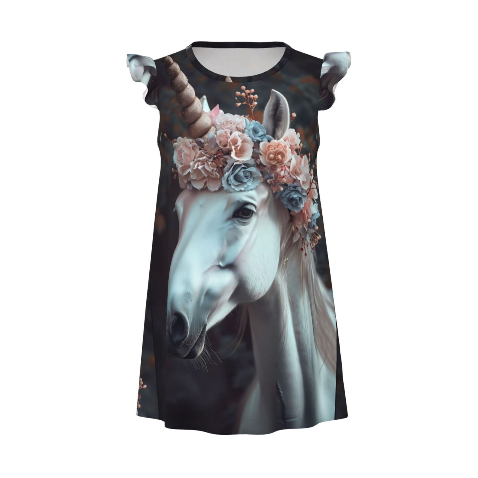 Honeii's elegant Flower Crown White Horse nightgowns - princess ...