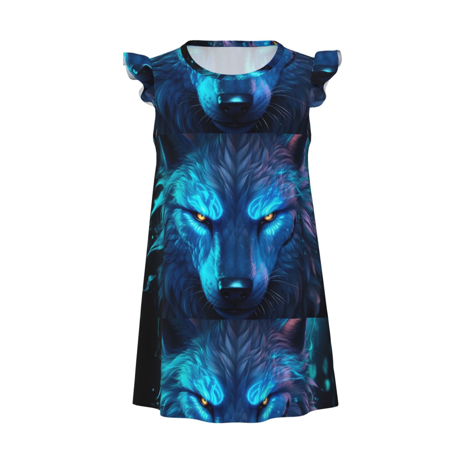 Honeii's elegant Futuristic Blue Light Wolf nightgowns - princess ...