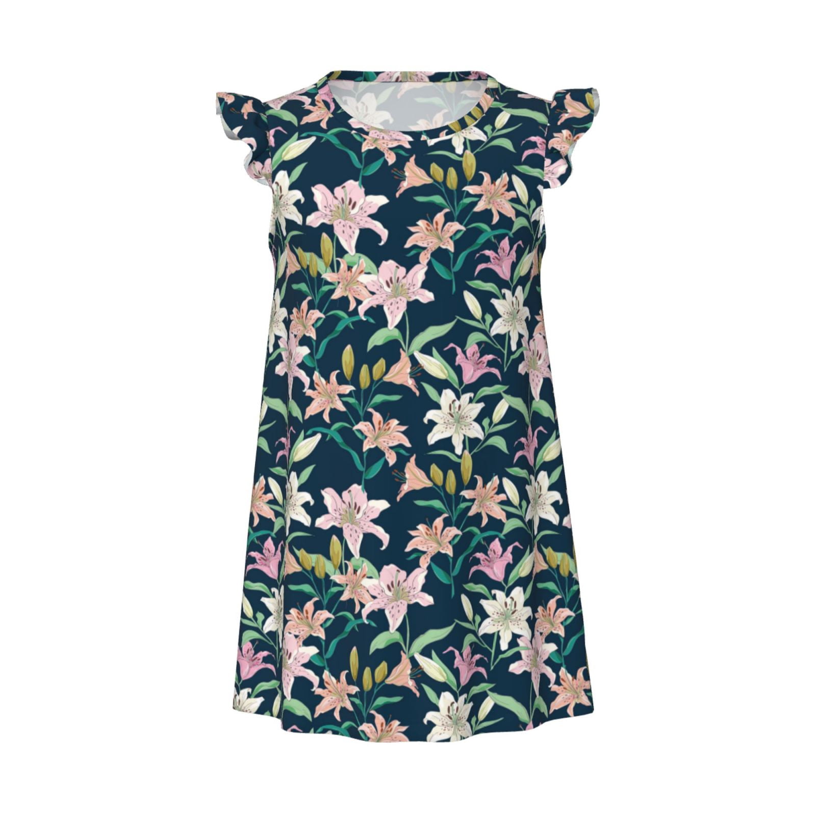 Honeii's elegant Lilies Flowers nightgowns - princess-inspired pajama ...