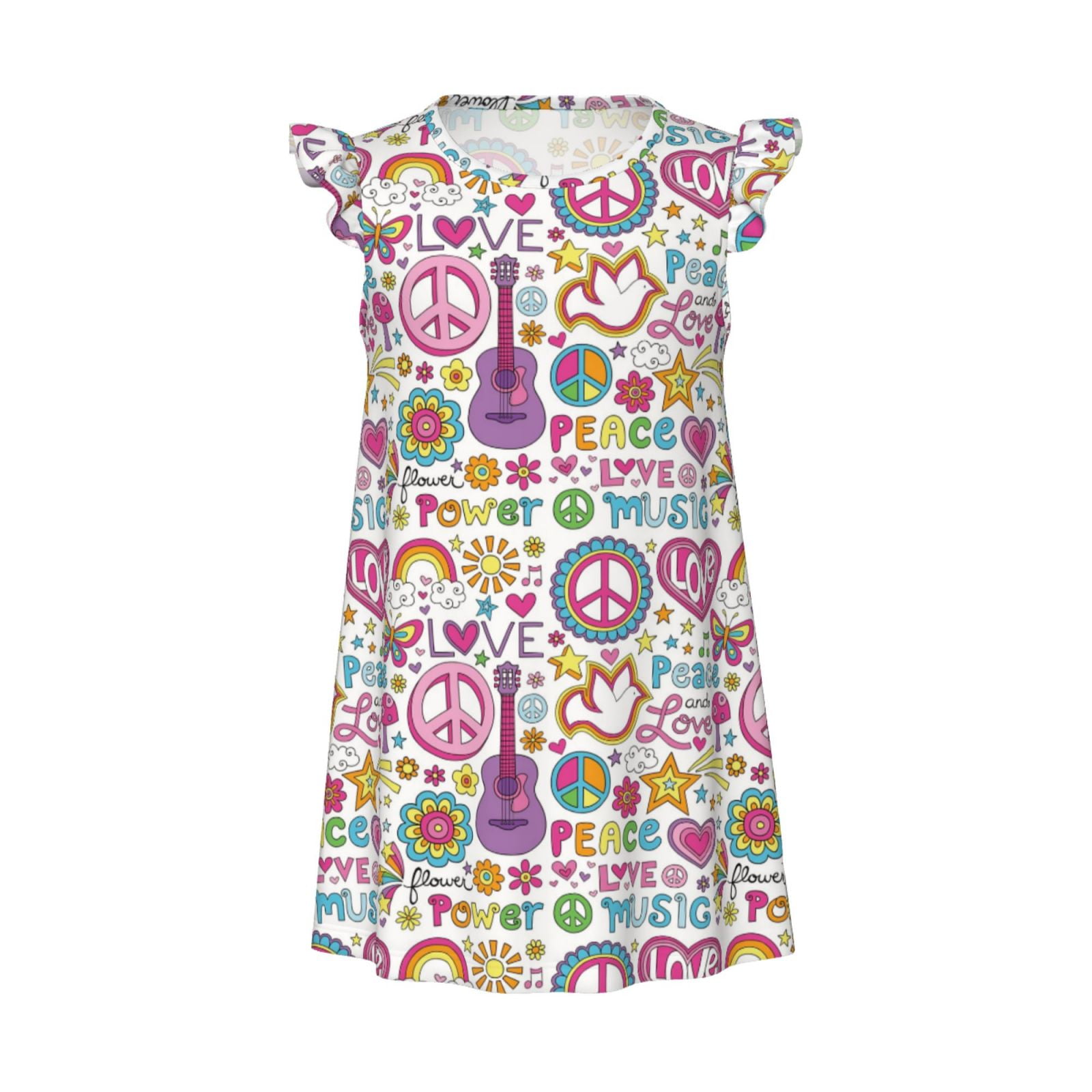 Honeii's elegant Peace Love and Dove Flower Power nightgowns - princess ...