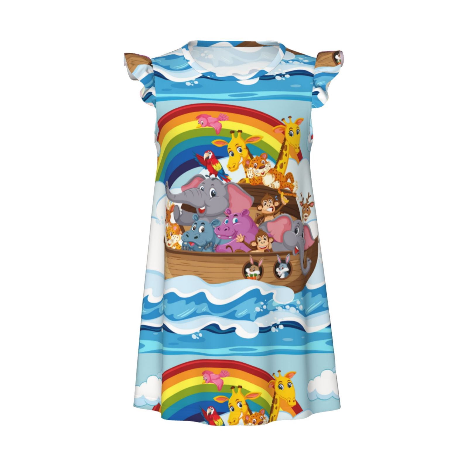 Honeii's elegant Rainbow Animals on Noah's Ark nightgowns - princess ...