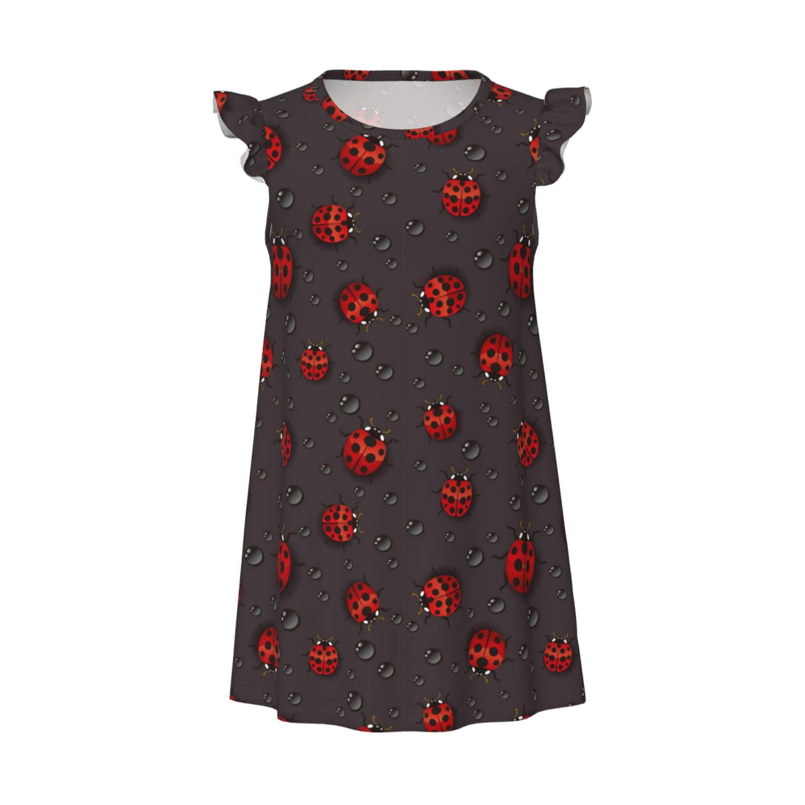 Honeii's elegant Red Ladybugs On Dark Background nightgowns - princess ...