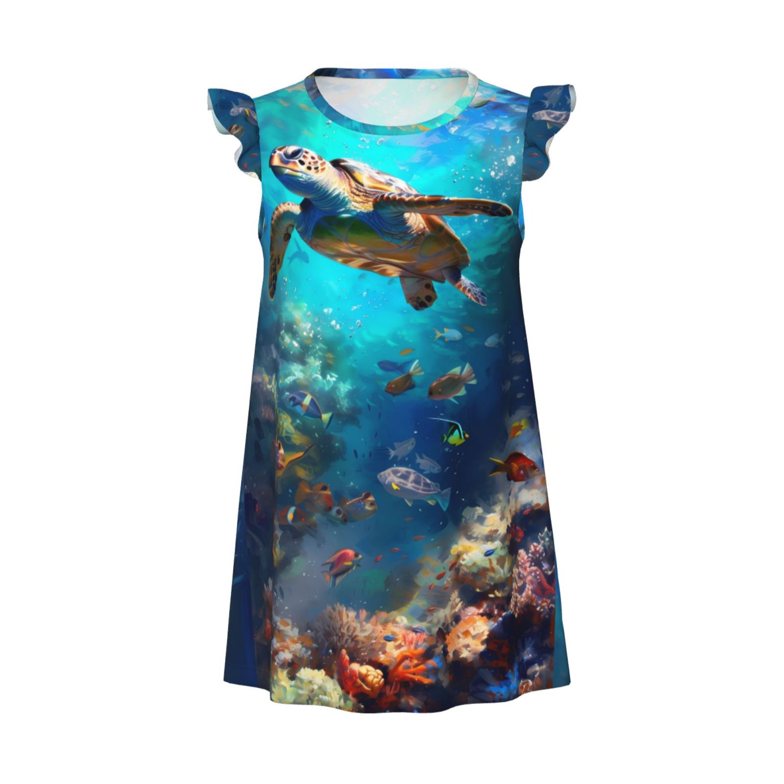 Honeii's elegant Underwater Fish Turtle nightgowns - princess-inspired ...
