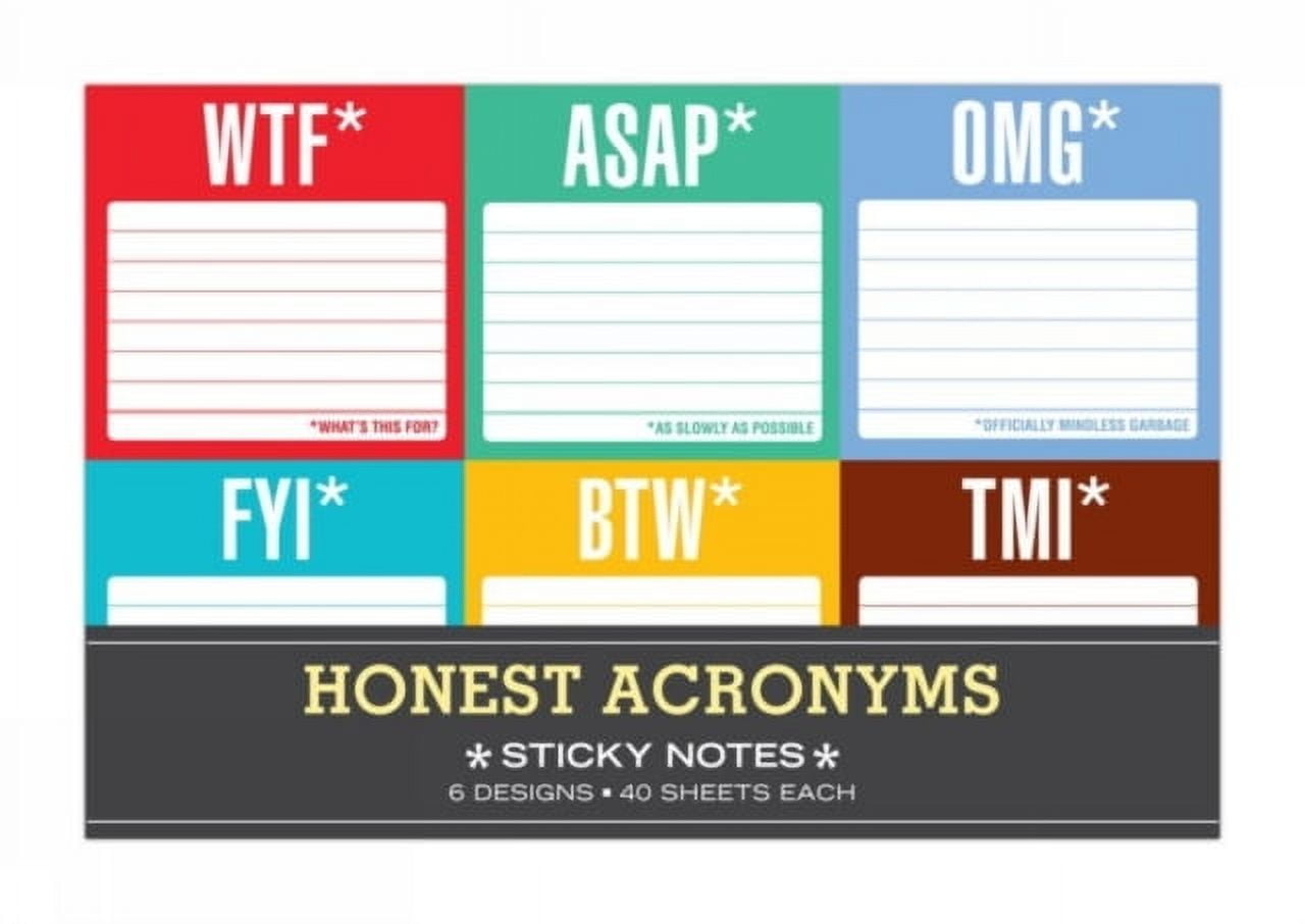 Honest Acronyms : Sticky Packet - Walmart.com