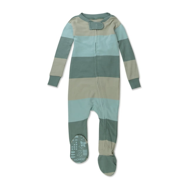Honest Baby Clothing Baby Boy or Girl Gender Neutral Organic Cotton Snug Fit Footed Sleeper ...
