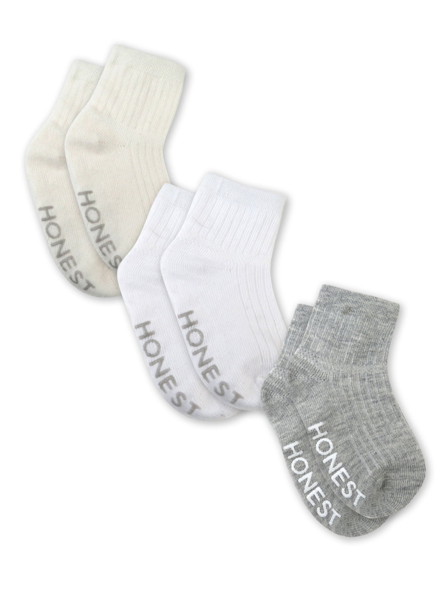 Honest Baby Clothing Gripper Socks 3 Pack - Newborn-24M - Walmart.com