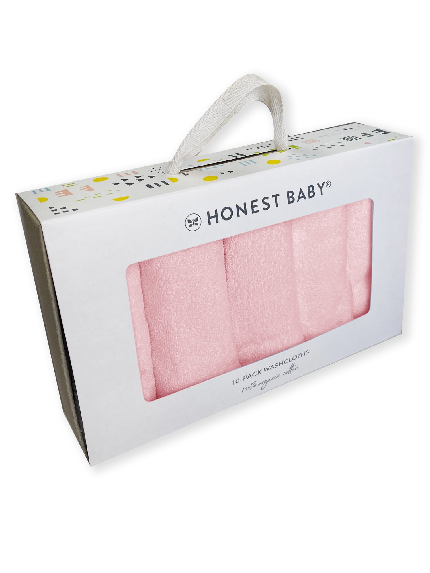Honest Baby Clothing Organic Cotton Washcloth Gift Set, 10 Pack, Gender ...