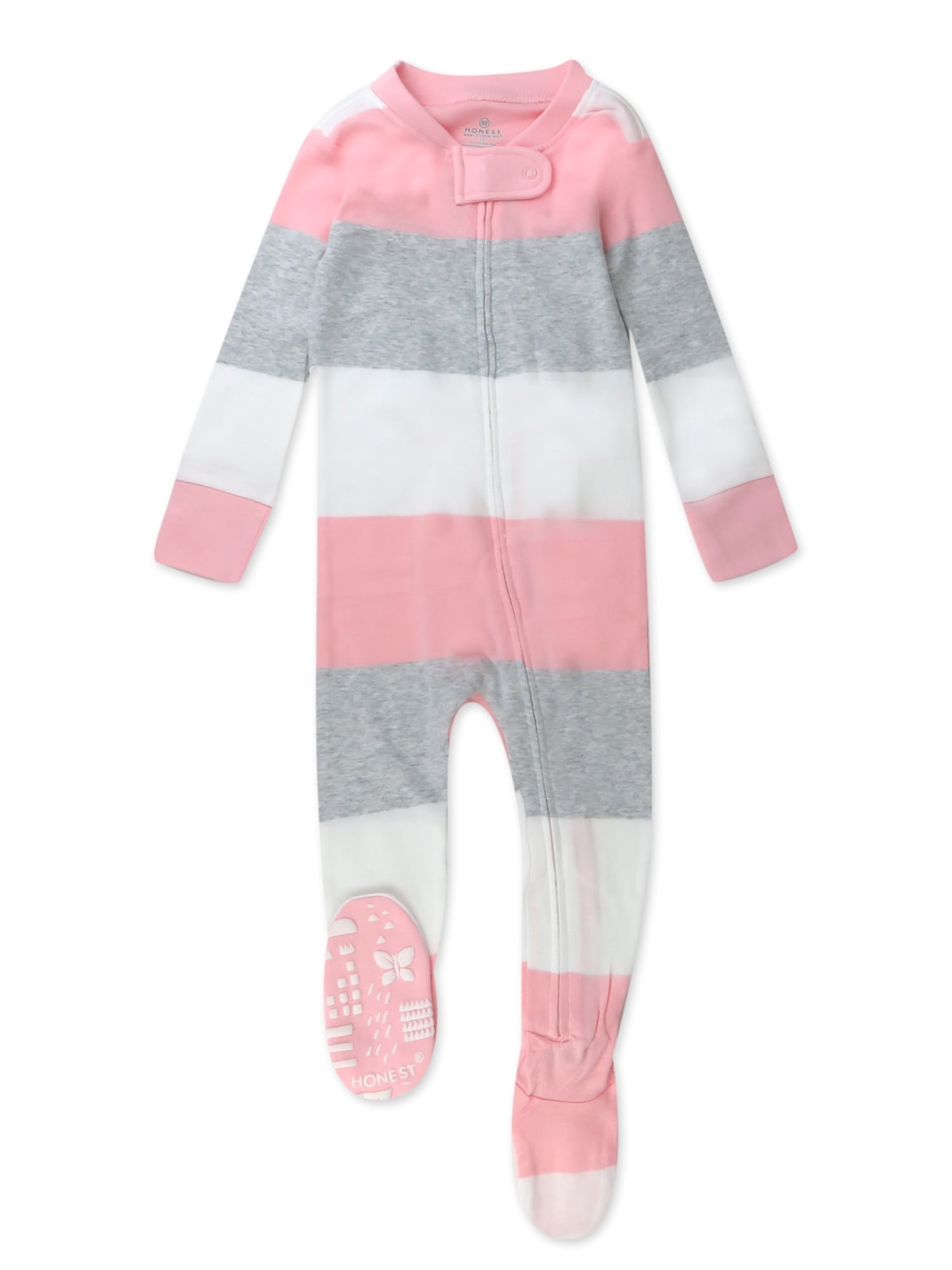 Honest Baby Clothing Organic Cotton Footed Pajamas - Walmart.com