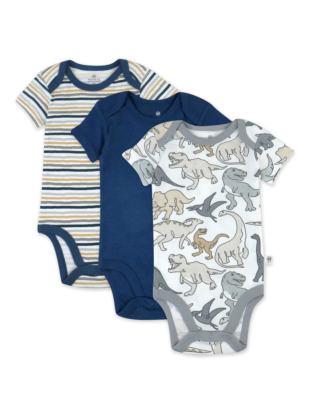 Honest Baby Clothing Organic Cotton Boy/Girl Short Sleeve Bodysuit Set ...