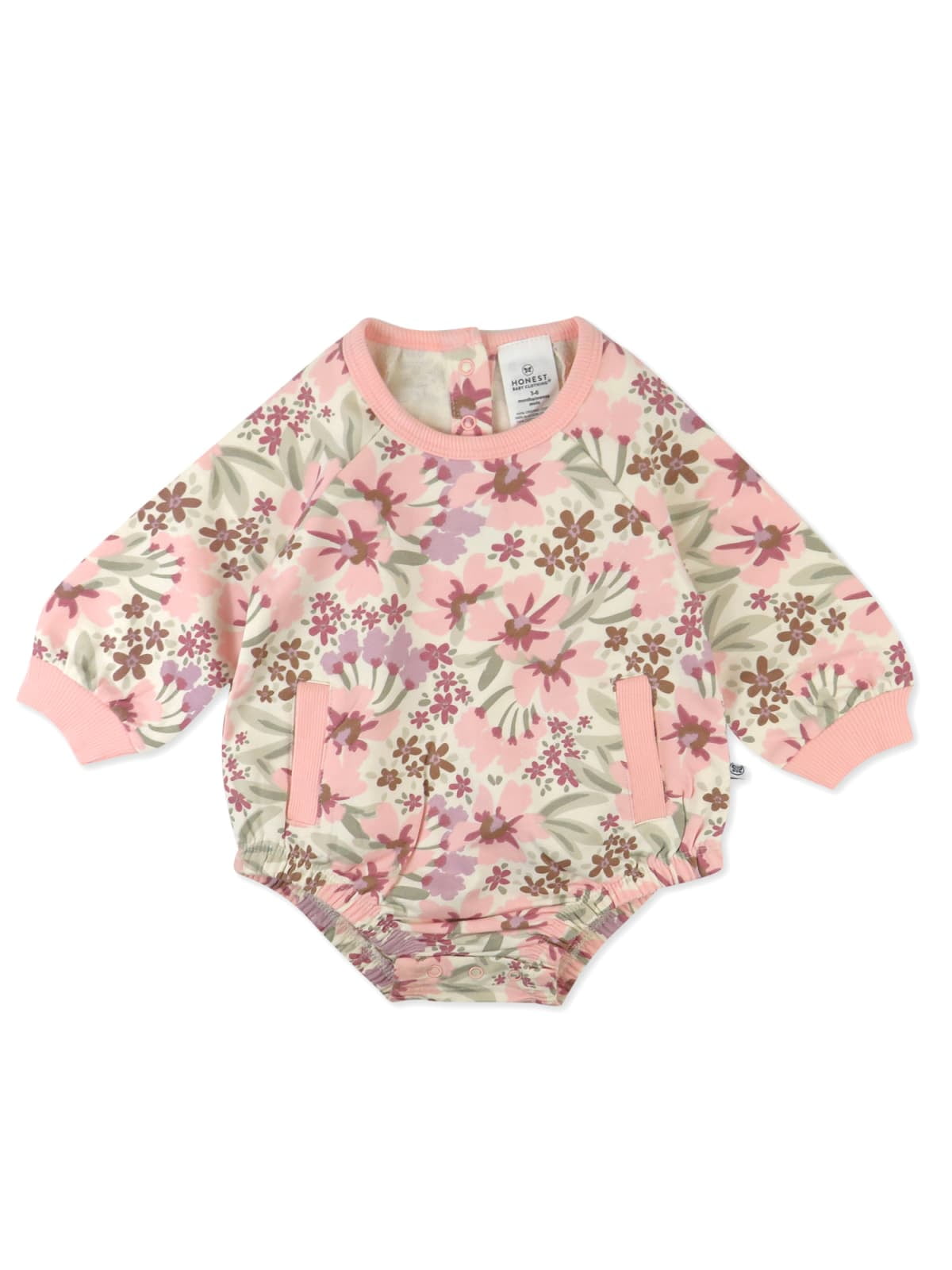 Honest Baby Clothing Organic Cotton Girl Long-Sleeve Bubble Romper ...