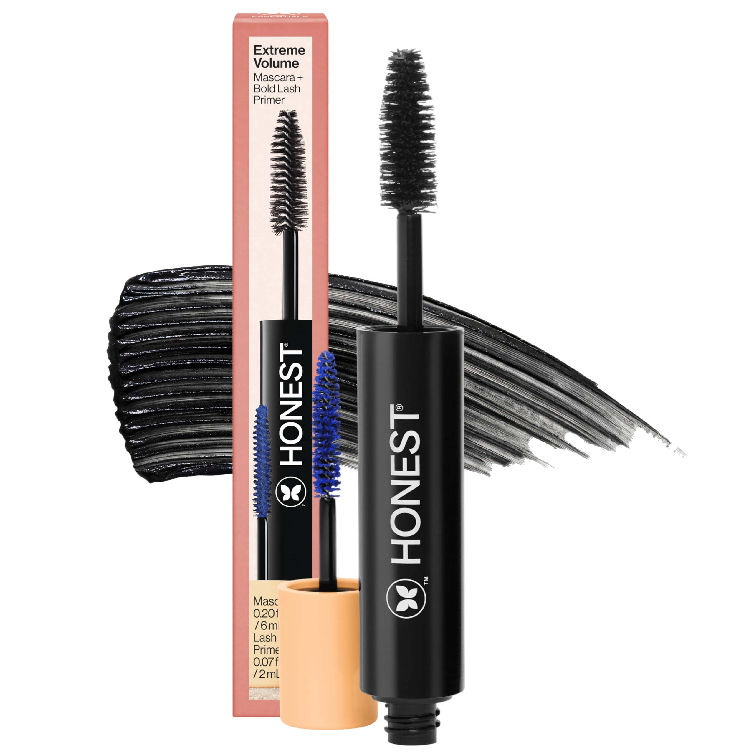 Honest Beauty 2-in-1 Extreme BCF26 Volume Clean Mascara + Bold Lash ...