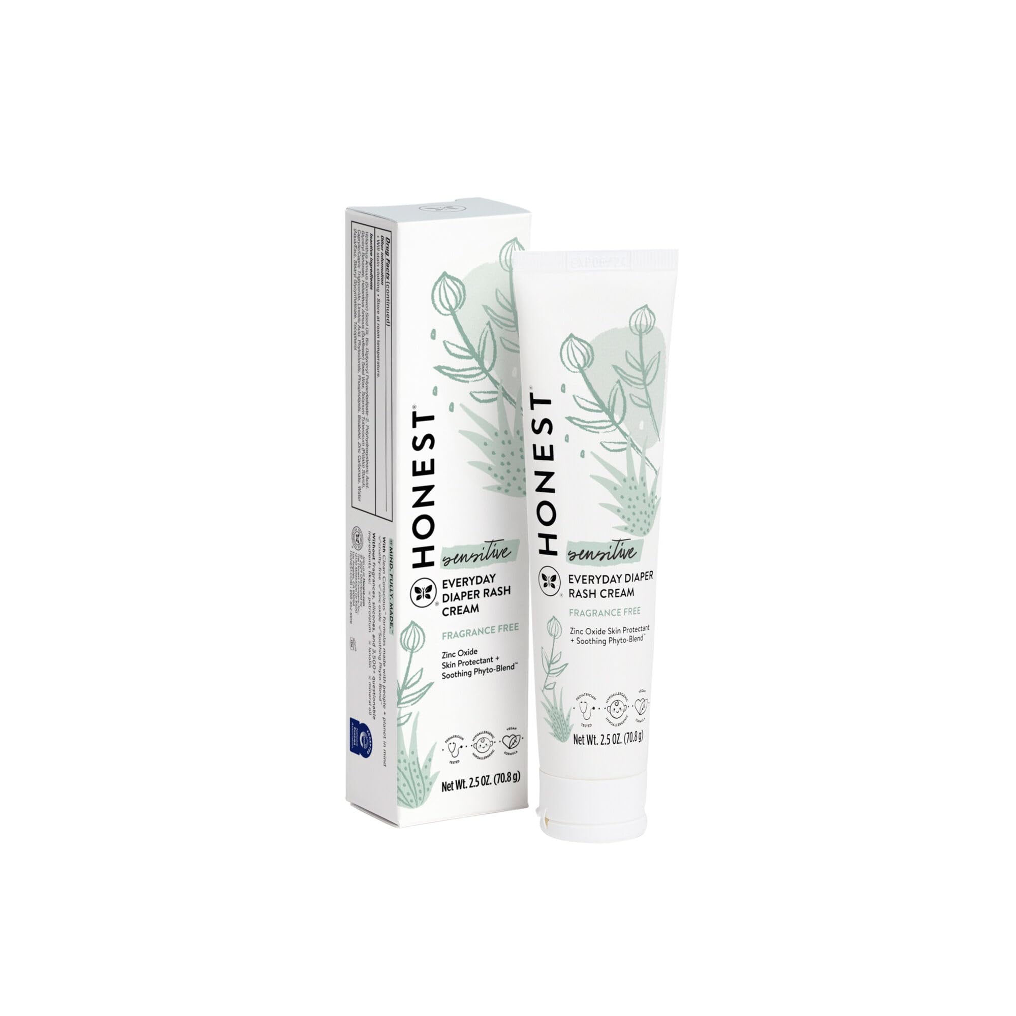 Honest Diaper Rash Cream, 2.5 Ounce C21 - Walmart.com