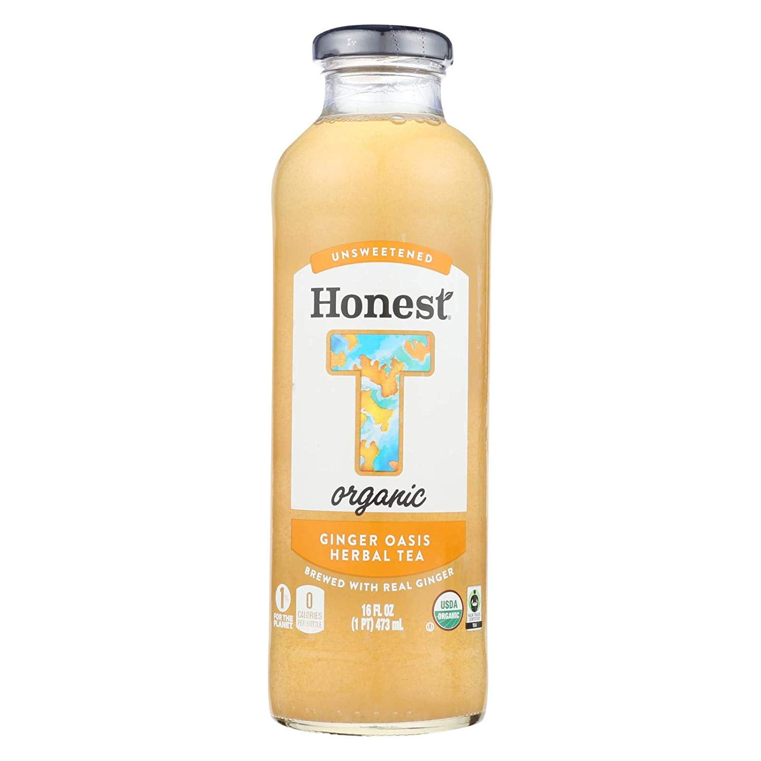 Honest - Ginger Oasis Herbal Tea - Glass Bottle - 16 oz - Case of 12 ...