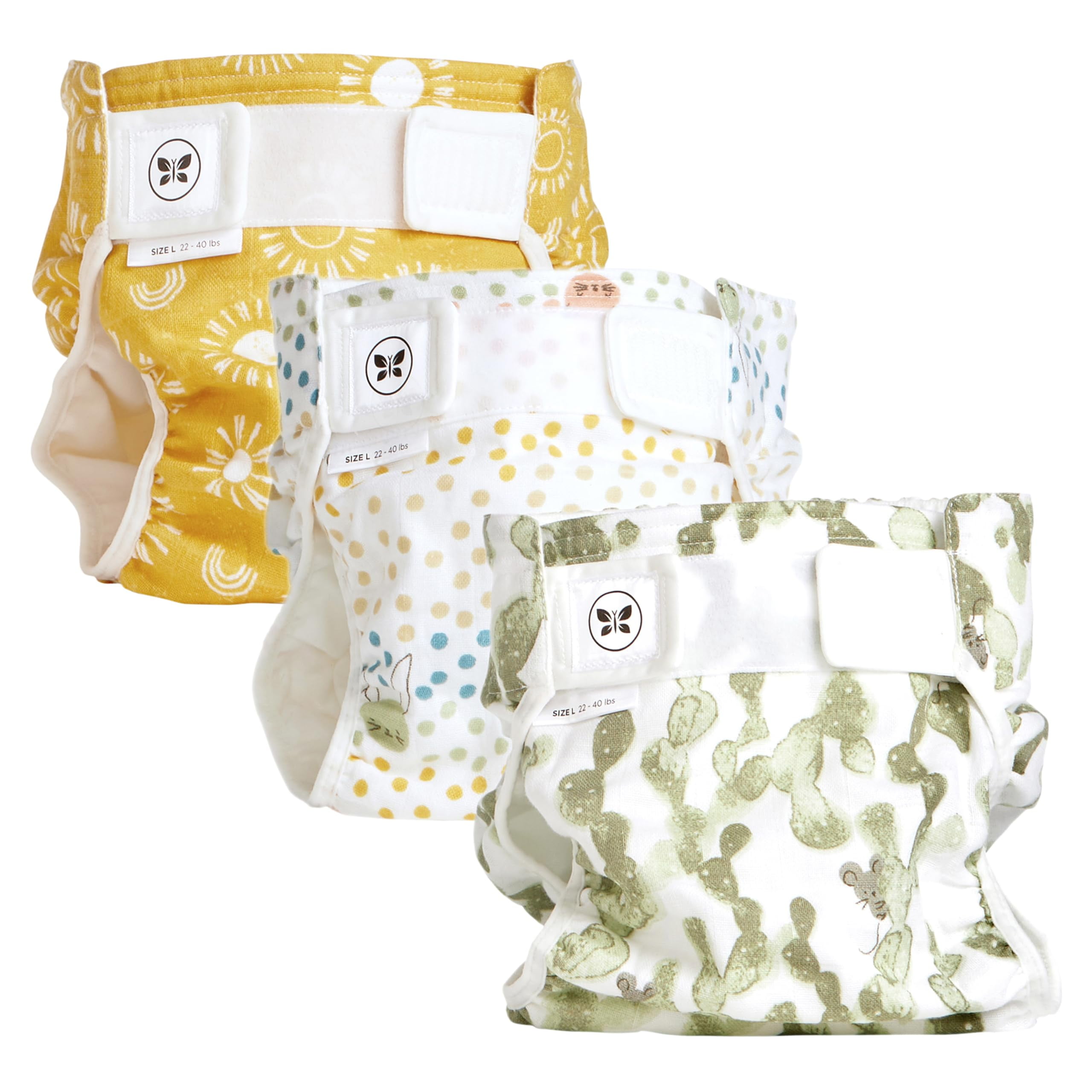 Honest Hybrid Cloth Diaper Covers with Pocket-Sling, Large (22-40 lbs ...