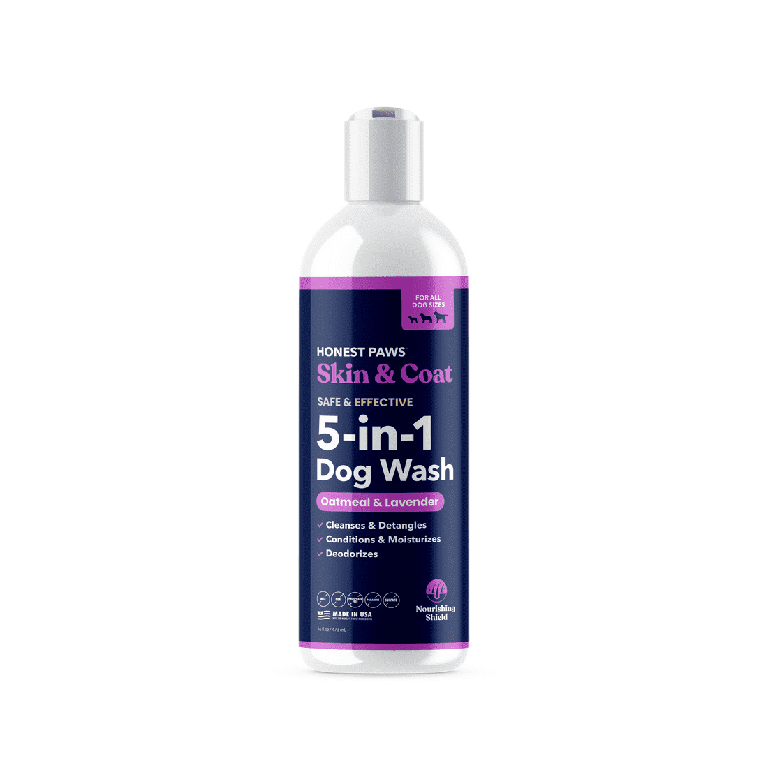 Honest Paws Dog Shampoo Plus Conditioner, 5-in-1 Dog Wash, 16 oz ...