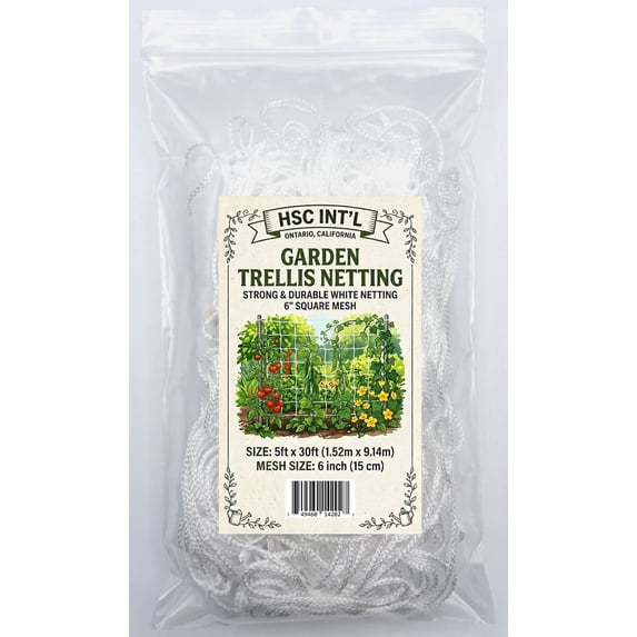 Honest Seed 5 FT x 30 FT Garden Plant Trellis Netting - Walmart.com
