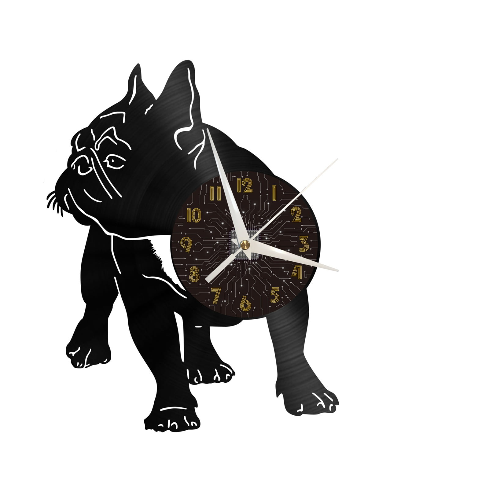 Honest bulldog Vinyl Record Wall Clock for Kitchen Wall Decor Wall Art ...