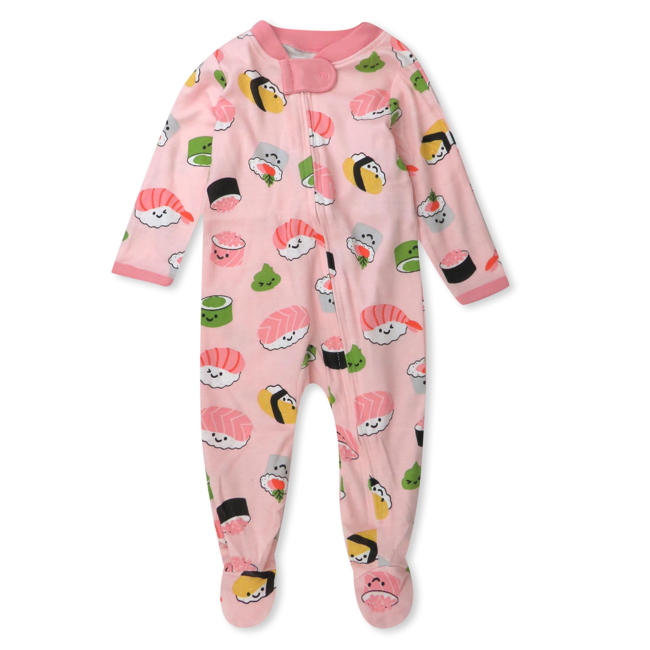 HonestBaby Sleep and Play Footed Pajamas One-Piece Sleeper Jumpsuit Zip-Front Pjs 100% Organic ...