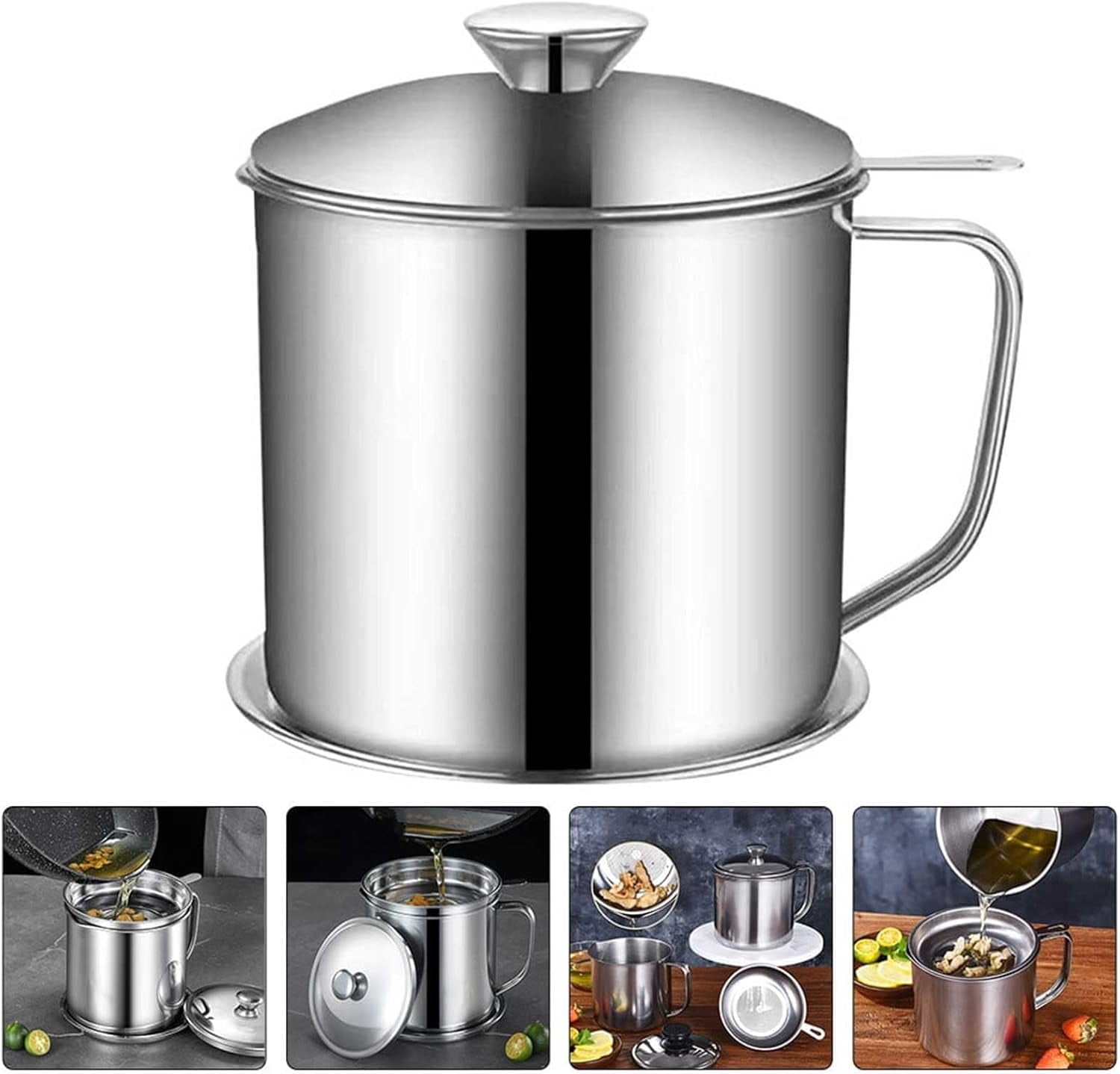 HonestMatter, bacon grease container, grease container for kitchen ...