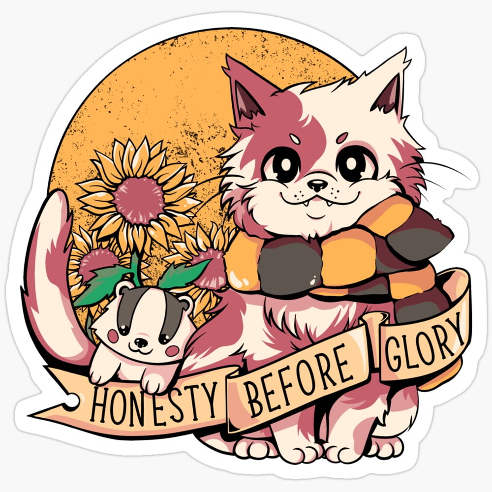 Honesty Before Glory Sunflower Cat Sticker Phone Decal Water Bottle ...