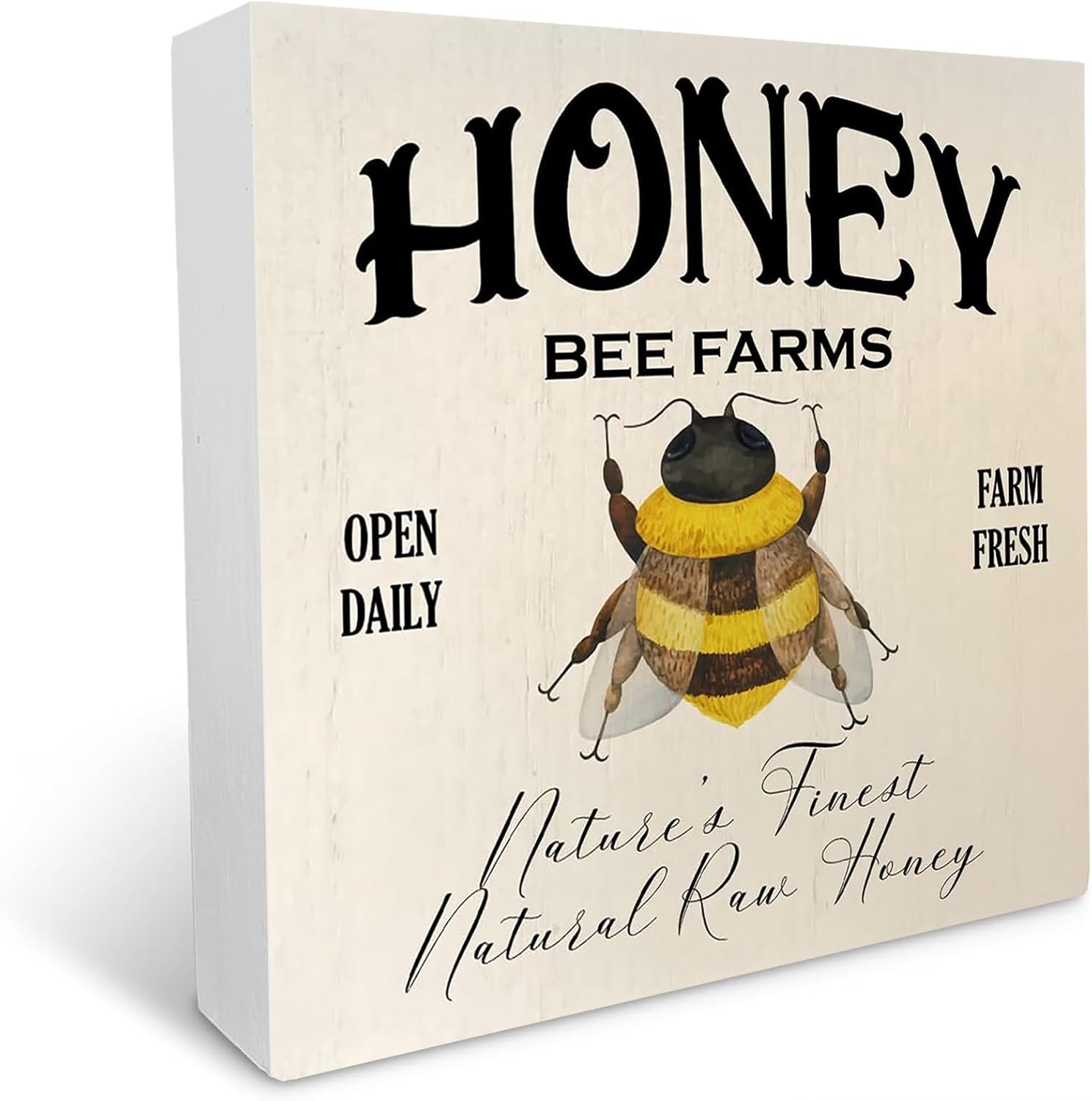 Honey Artwork Wood Box Sign Rustic Farmhouse Style Summer Honey Farms ...