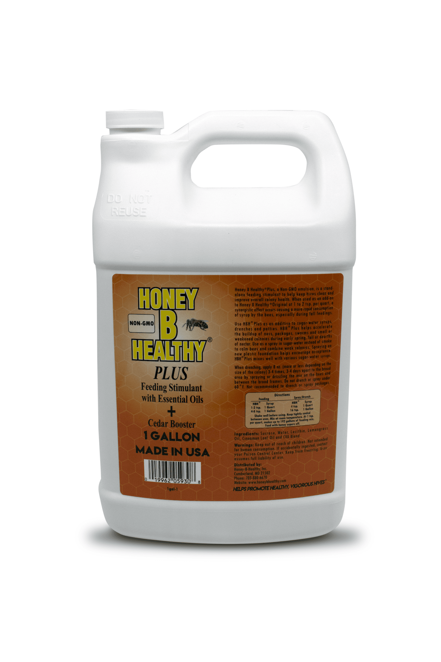 Honey B Healthy Plus 1 Gallon Jug, Feeding Stimulant with Essential ...